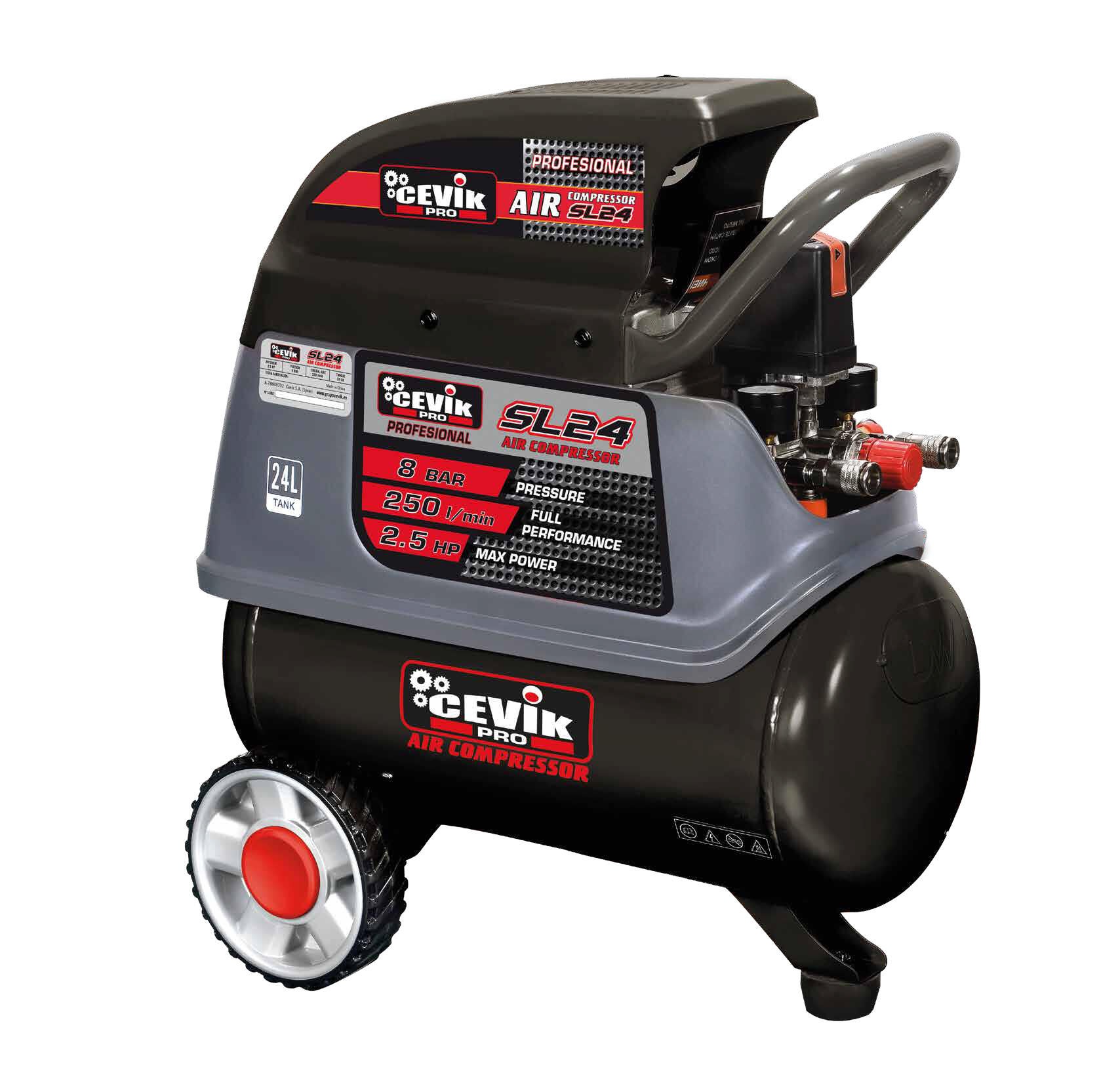 Compresor CEVIK PRO 2.5 HP - 24 Litros | Leroy Merlin