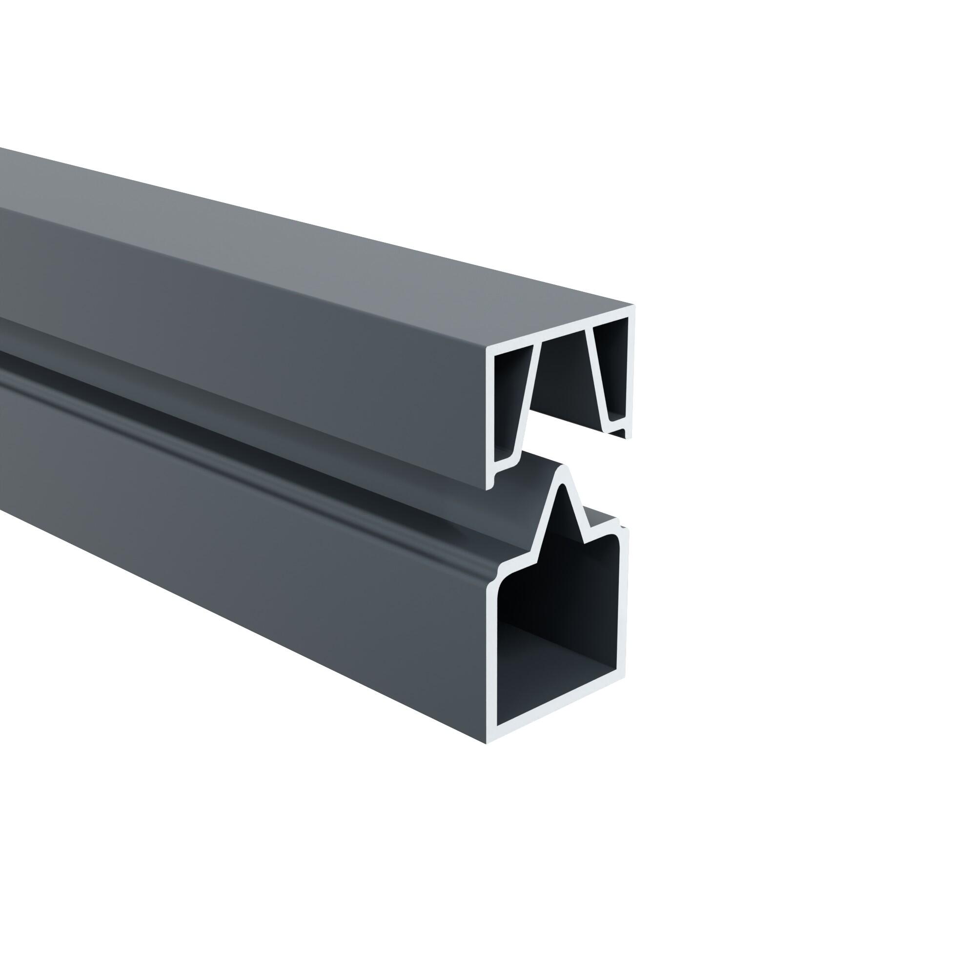 Profil de finition alu hau/bas Alix, gris,l. 177 x P 2.1 x H 3.3 cm ...