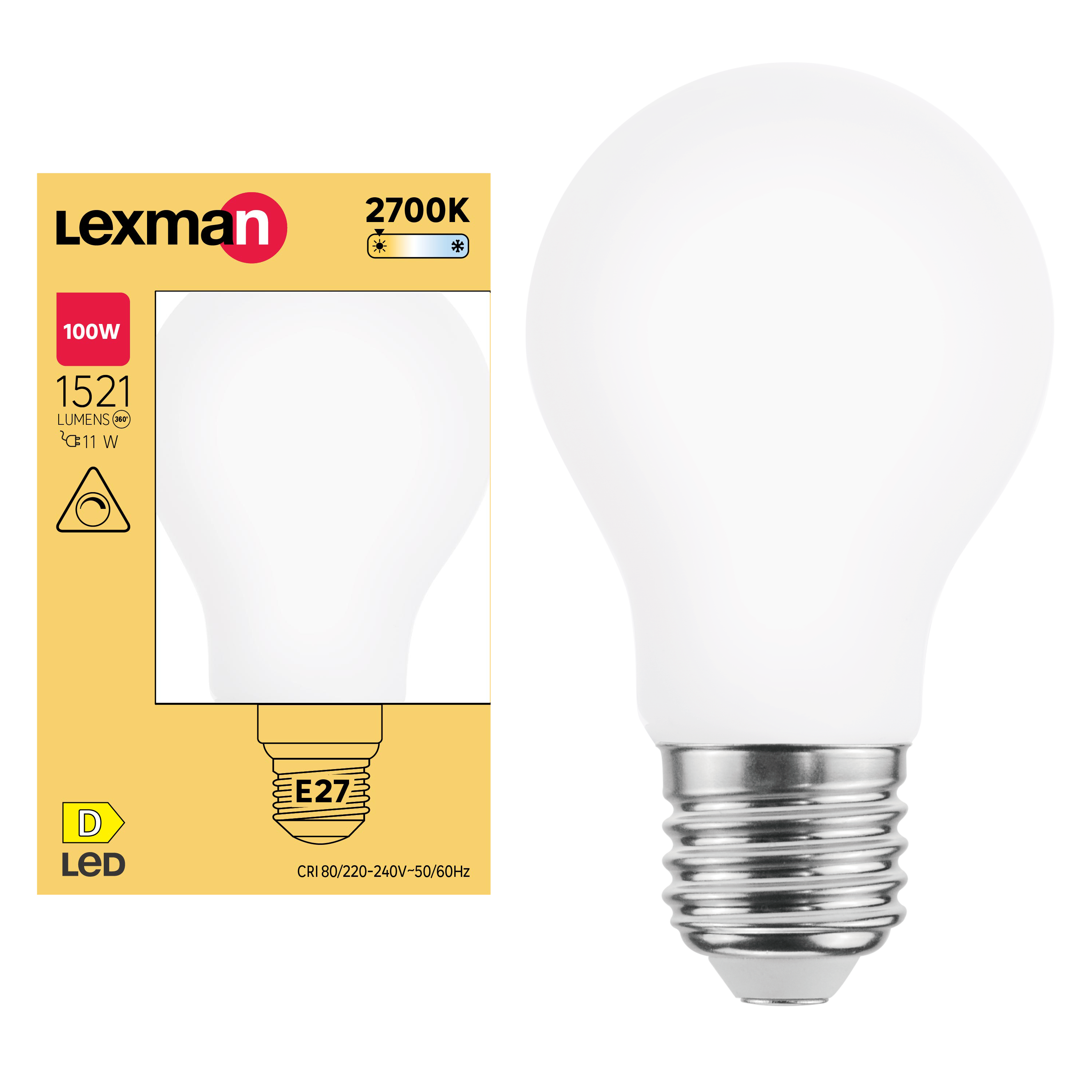 Żarówka LED E27 11 W 1521 lm Ciepła biel Lexman - Leroy Merlin
