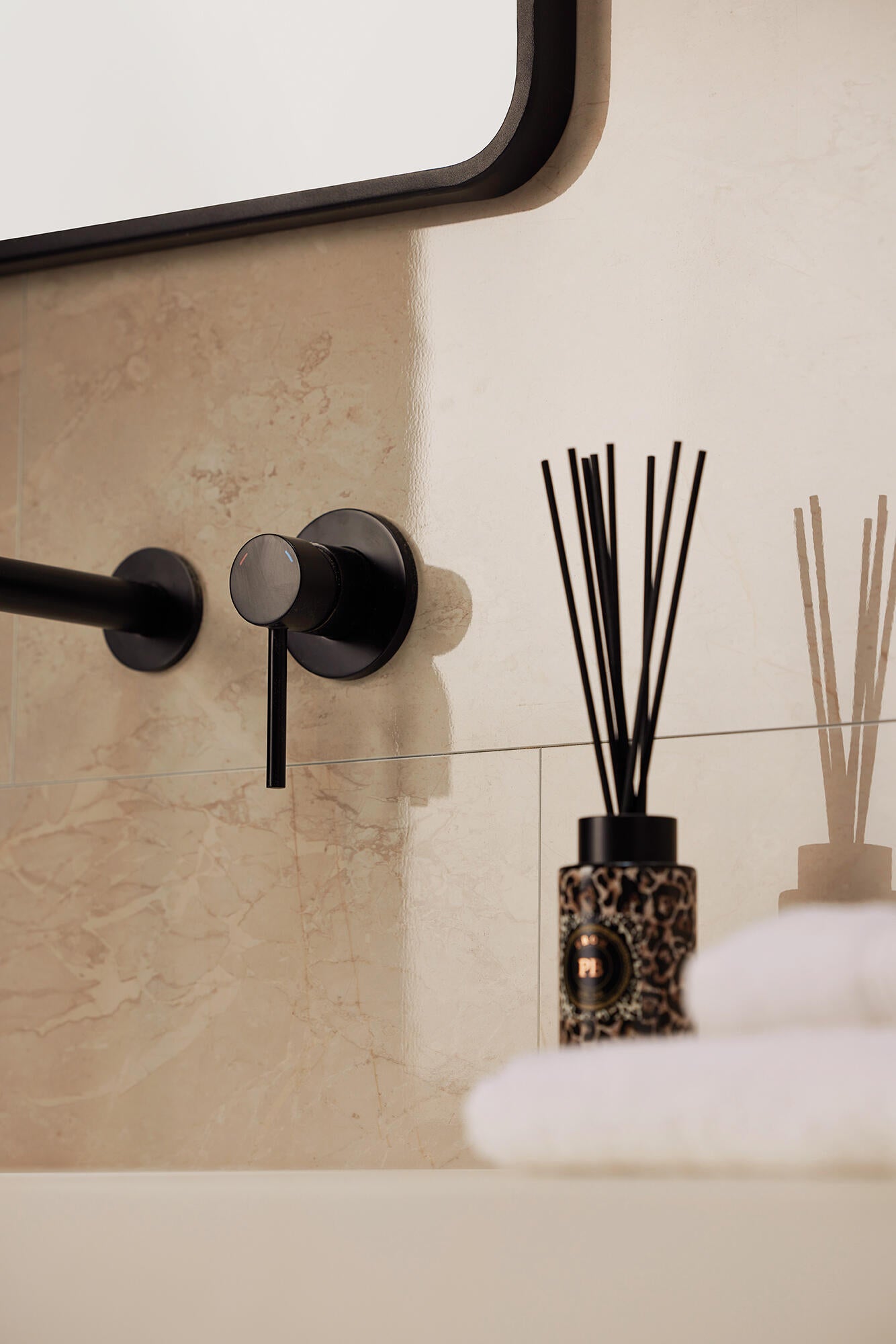 Dalle murale PVC Alcaria beige DUMAWALL, L.65 x l.37,5 cm, Ep.5 mm ...