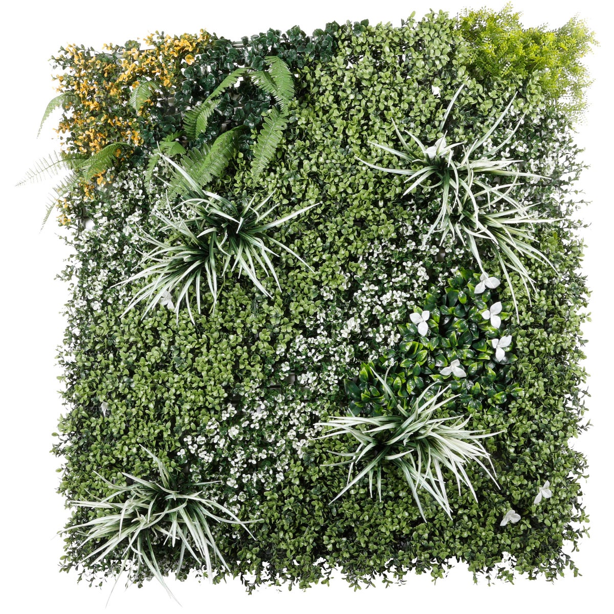Mur vegetal artificiel forêt vert, 30% recyclé, H.1 x L.1m, IDEAL ...