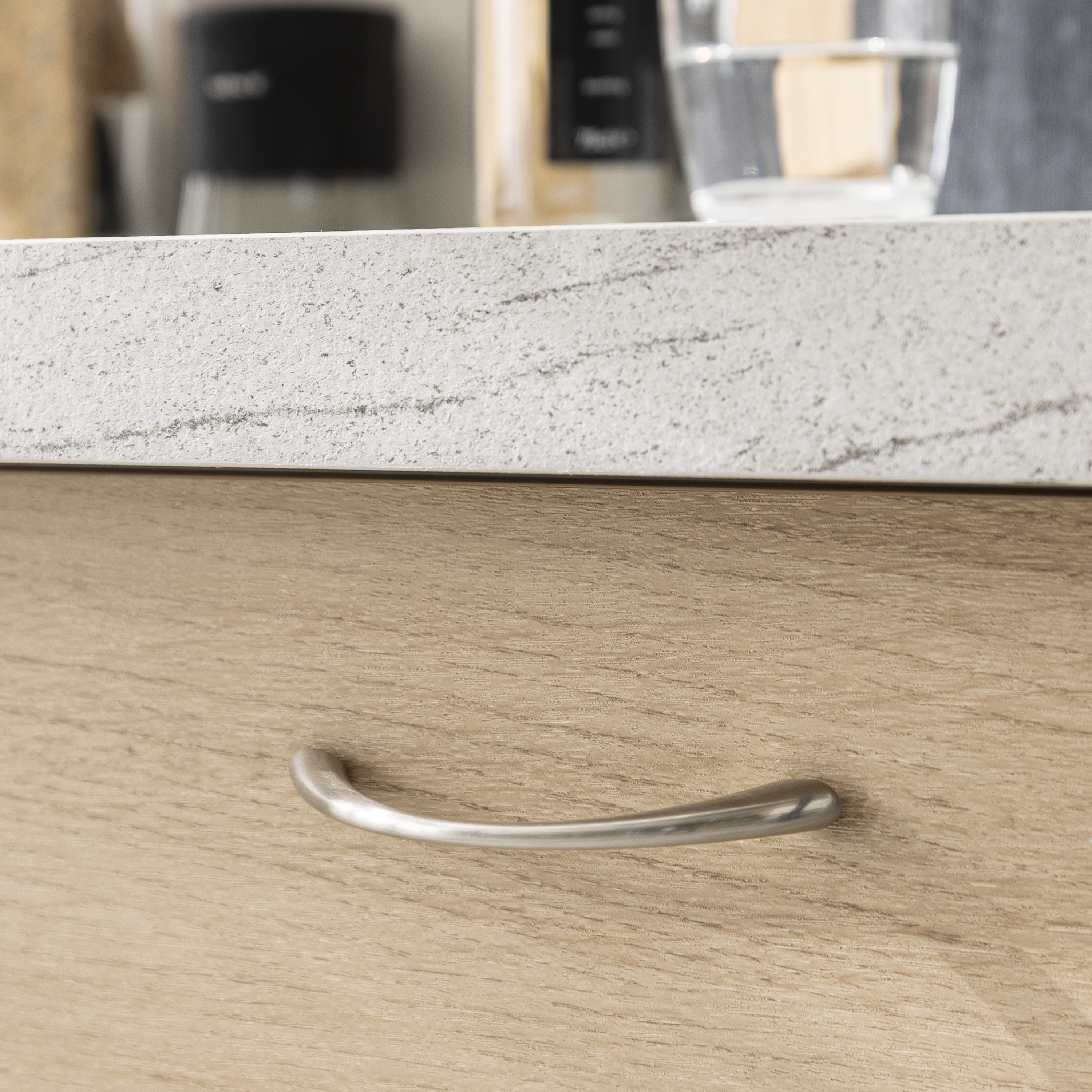 Poignée de meuble Chic, zamak argent brossé, entraxe 96 mm | Leroy Merlin