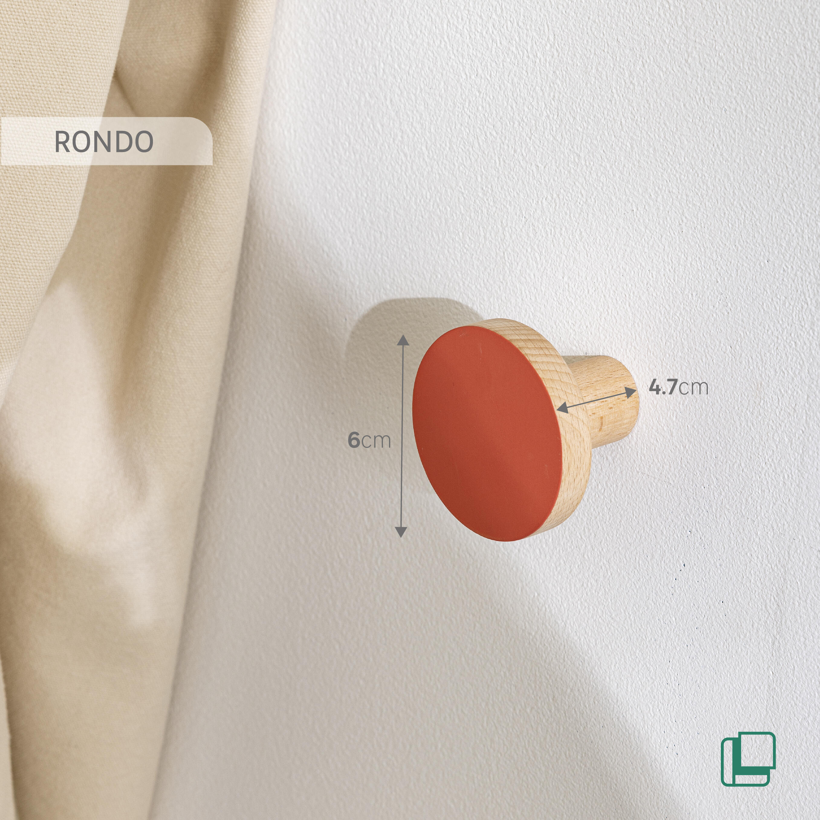 Perchero de gancho para atornillar SPACEO rojo 6 x 6 cm | Leroy Merlin