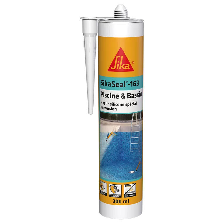 Mastic silicone SIKA Sikaseal Piscine & Bassin blanc 300ml | Leroy Merlin