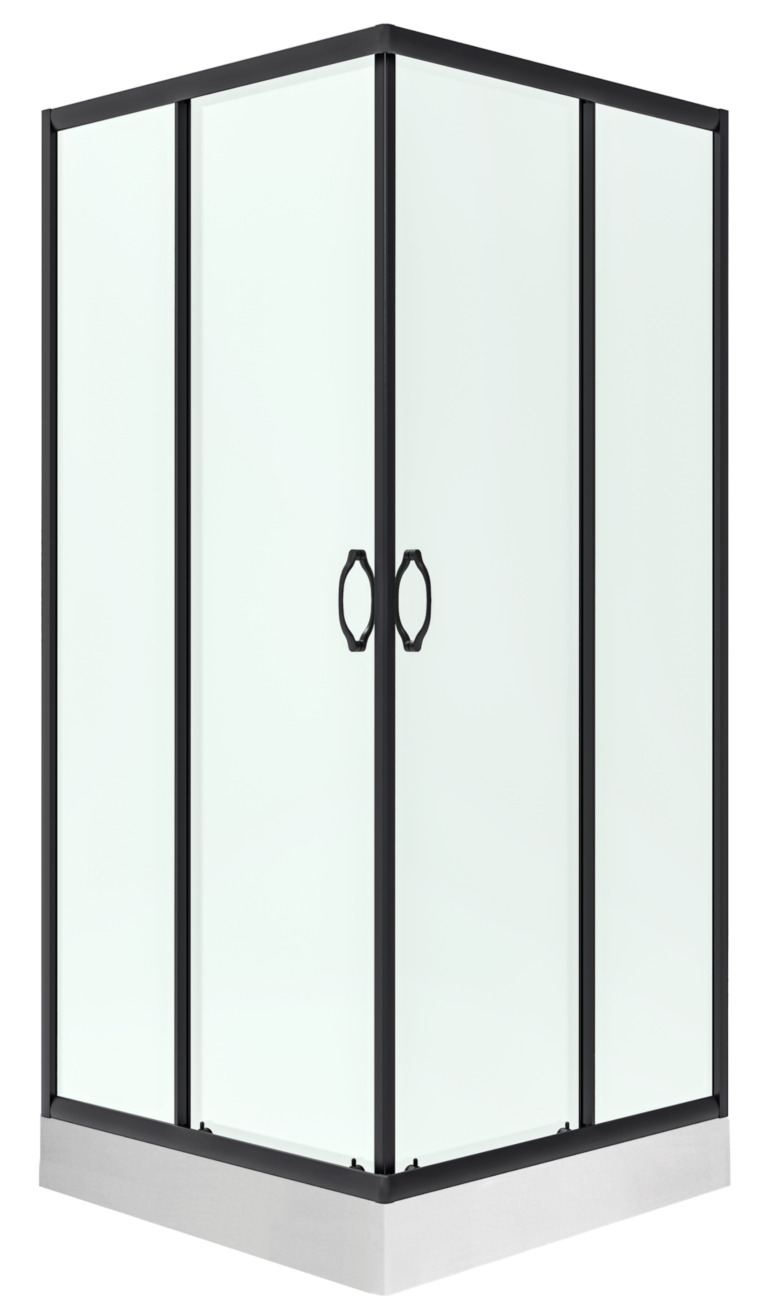 Kabina prysznicowa z brodzikiem kwadratowa Kama Black 90 x 90 x 199 cm ...