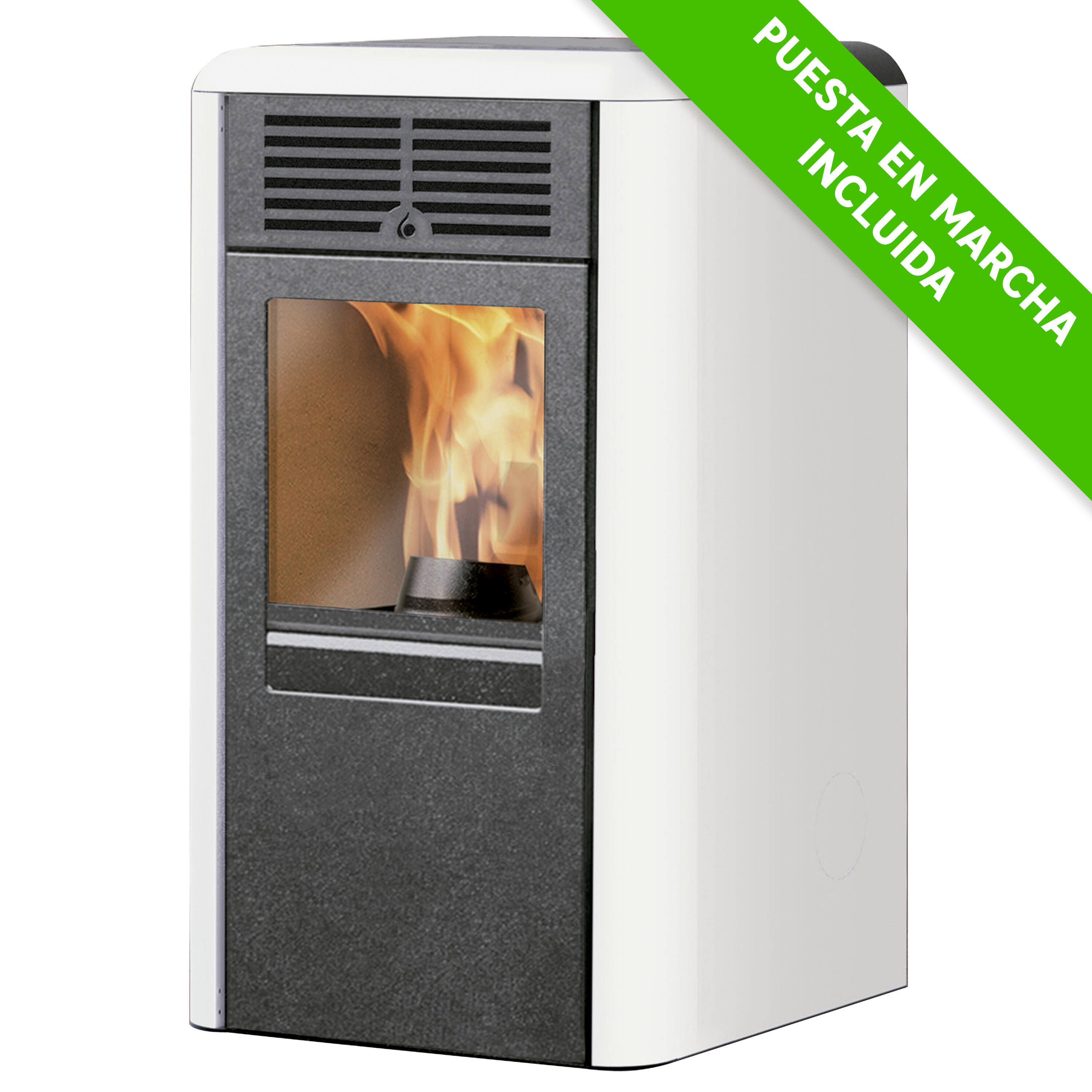 Estufa de pellets INNOFIRE Chip 8 kW blanco | Leroy Merlin