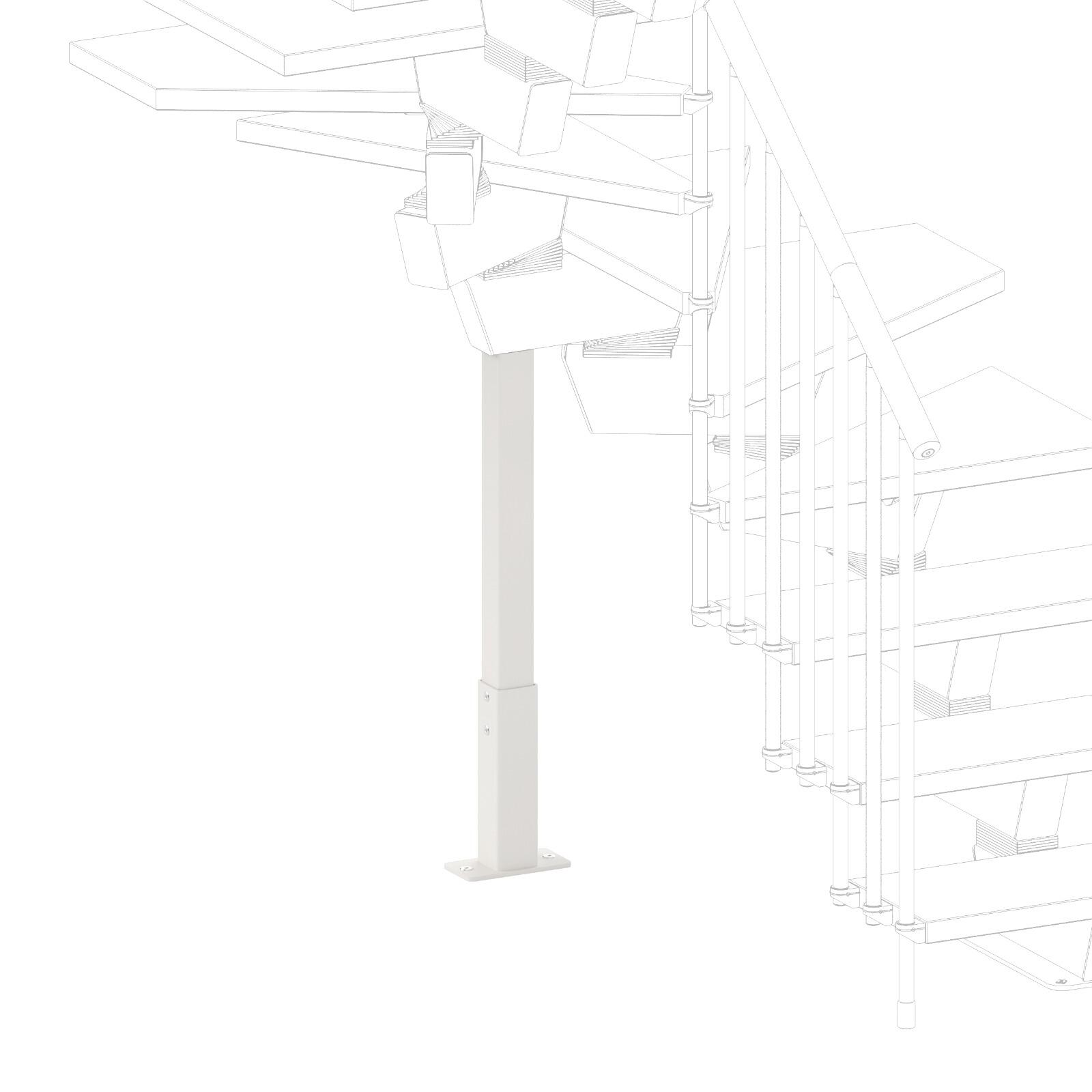 Soporte de escalera en suelo Vida de acero color blanco de 100-200cm de ...