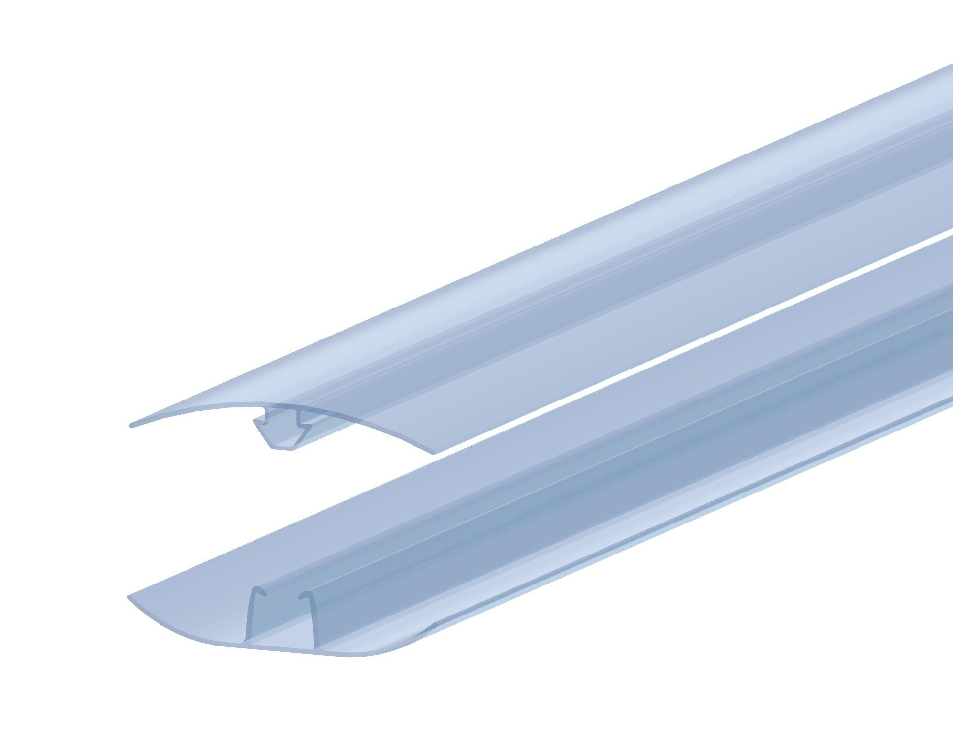 Profil jonction pour plaque polycarbonate ep. 16 mm transparent, L.2 m ...