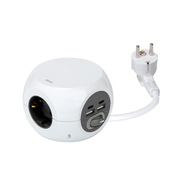 Regleta con USB: carga rápida y múltiples puertos