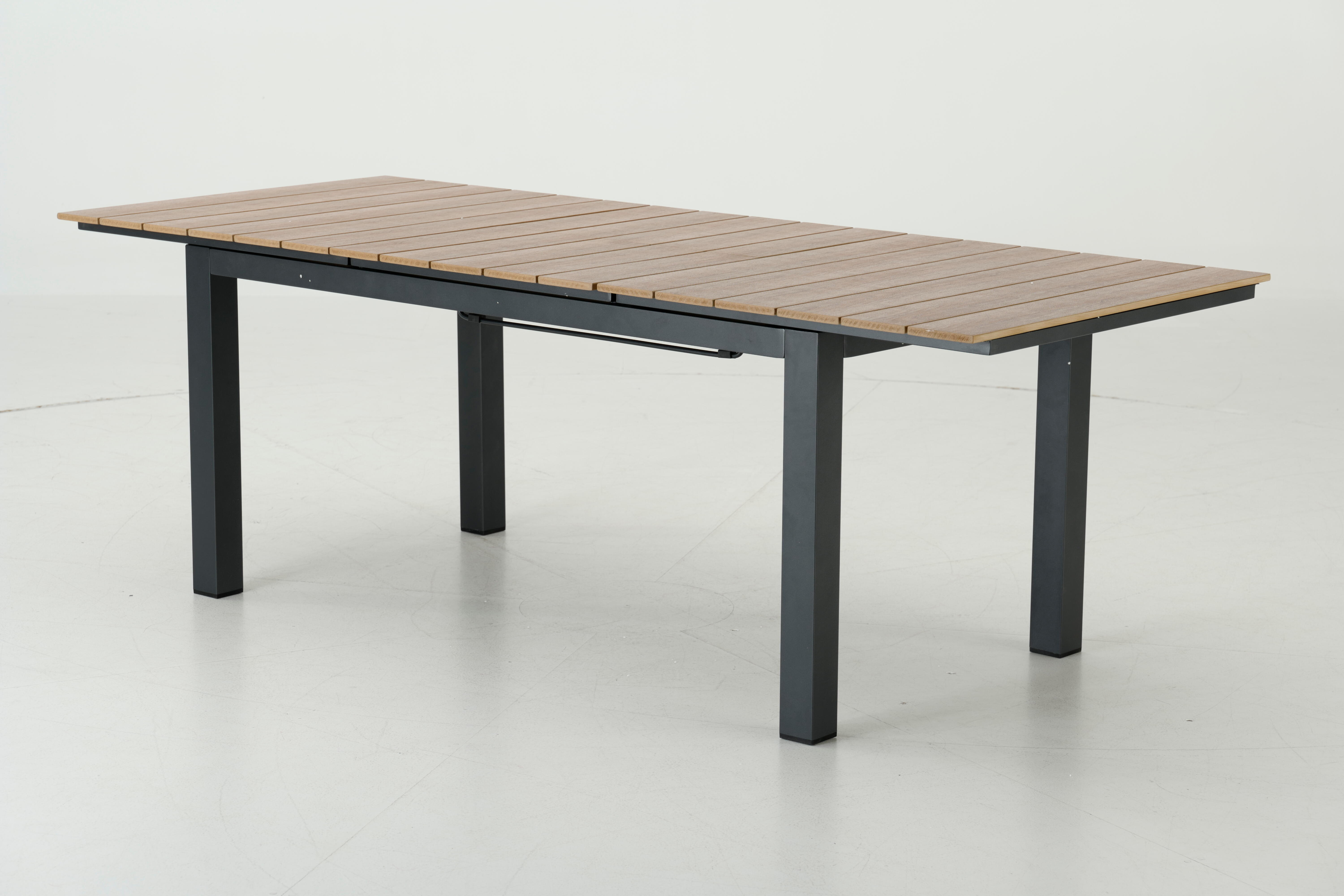 Tavolo da giardino allungabile in alluminio grigio con piano in ...