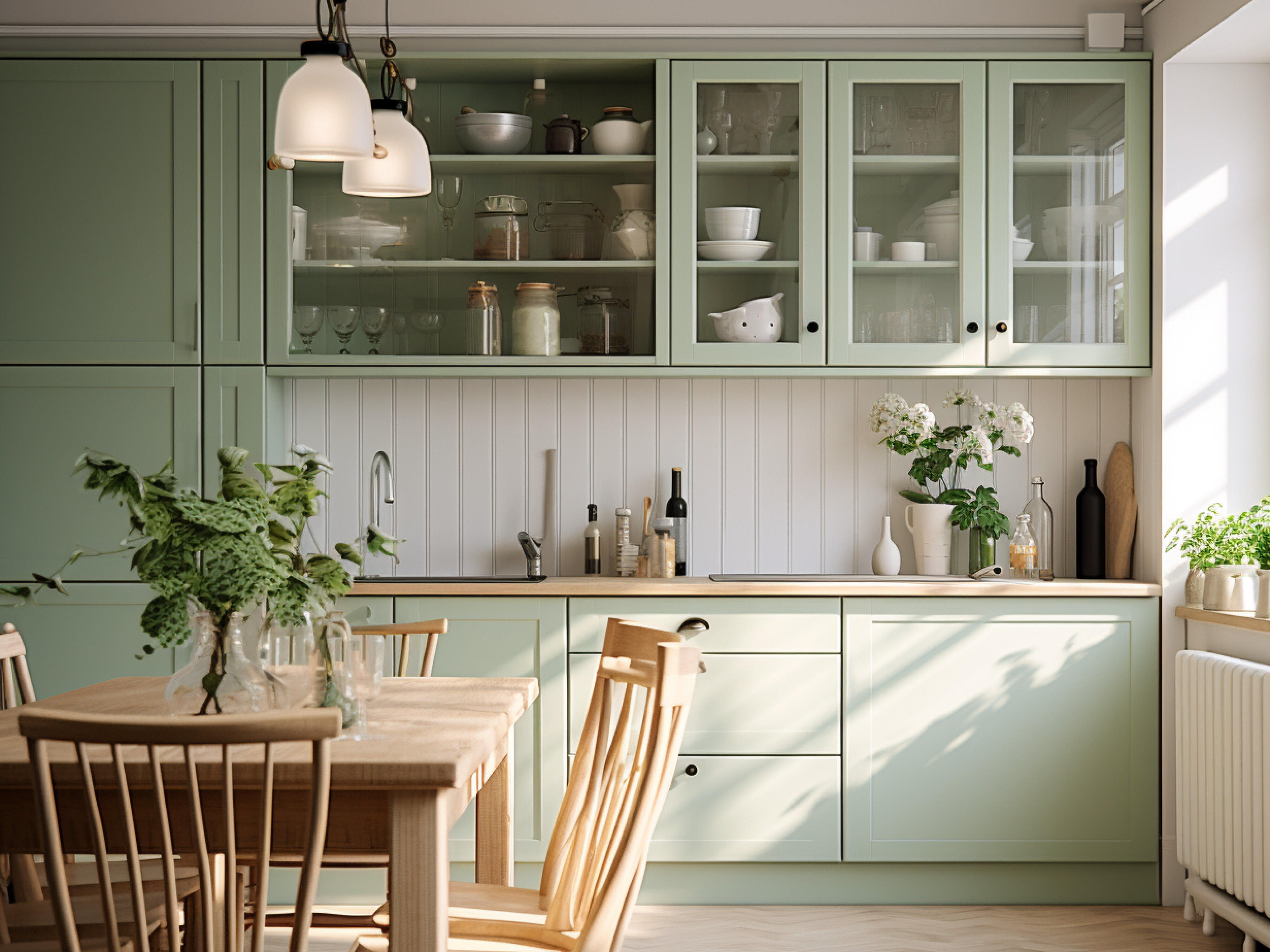 Cucina verde salvia, fresca e accogliente | Leroy Merlin