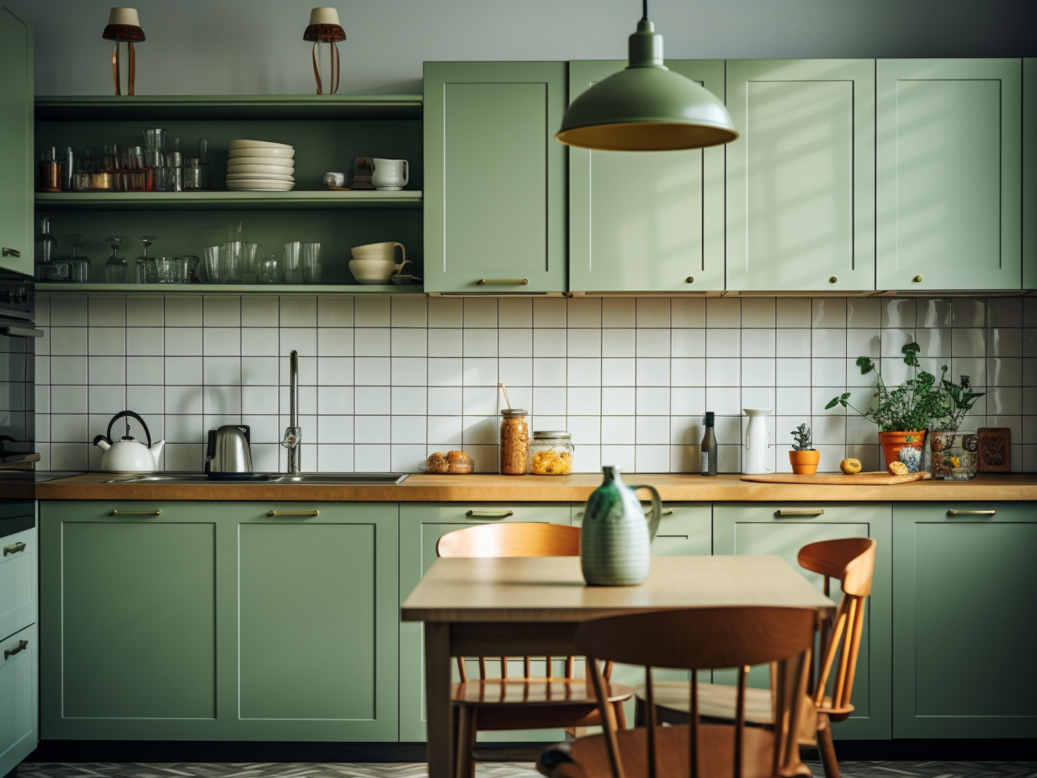 Cucina verde salvia, fresca e accogliente | Leroy Merlin