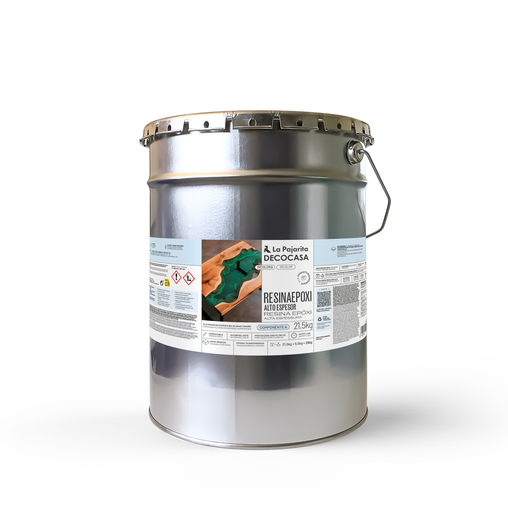 Resina epoxi alto espesor componente A 20kg | Leroy Merlin