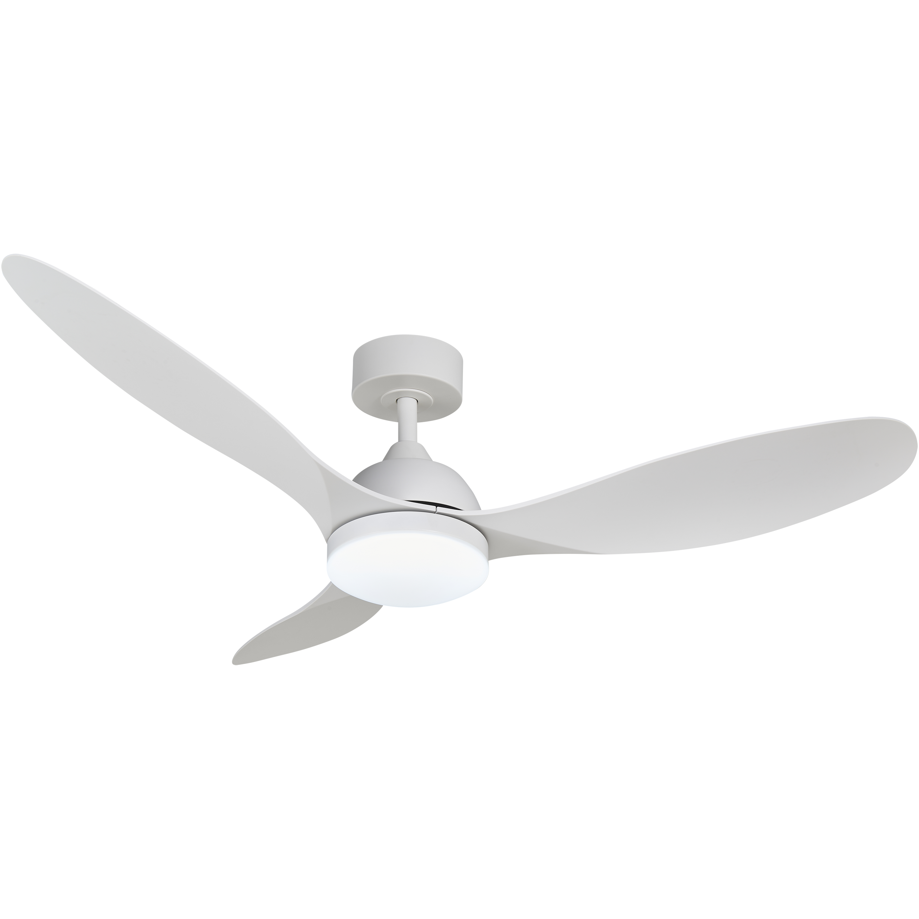Ventilatore da soffitto Amos, bianco, Ø 132 cm, dimmerabile, INSPIRE ...