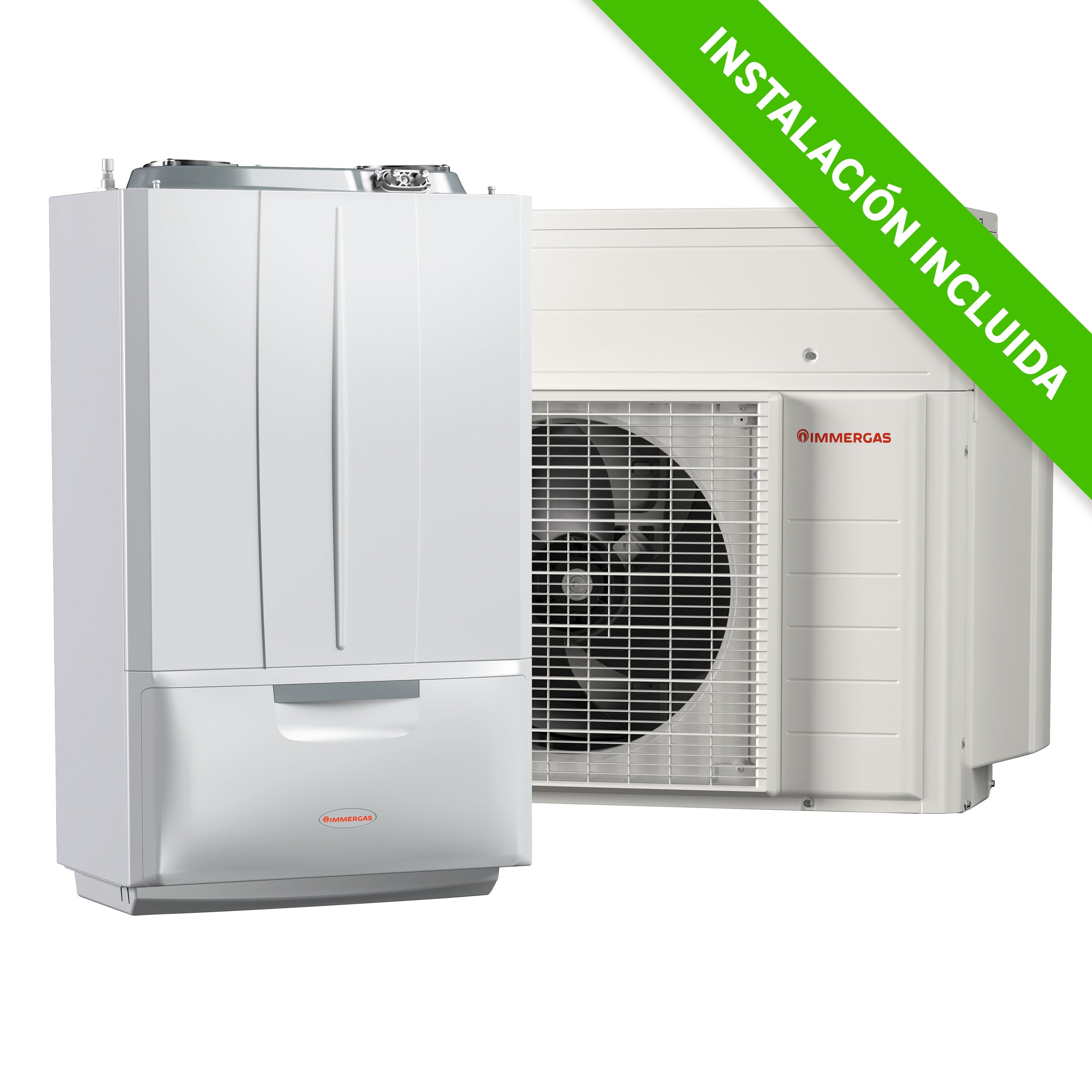 Caldera híbrida Immergas Victrix 4 Hybrid de 24.1kW instalación ...