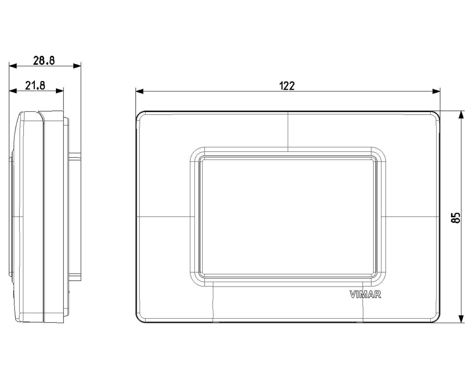 Calotta protettiva per presa Plana VIMAR bianco 3 moduli | Leroy Merlin