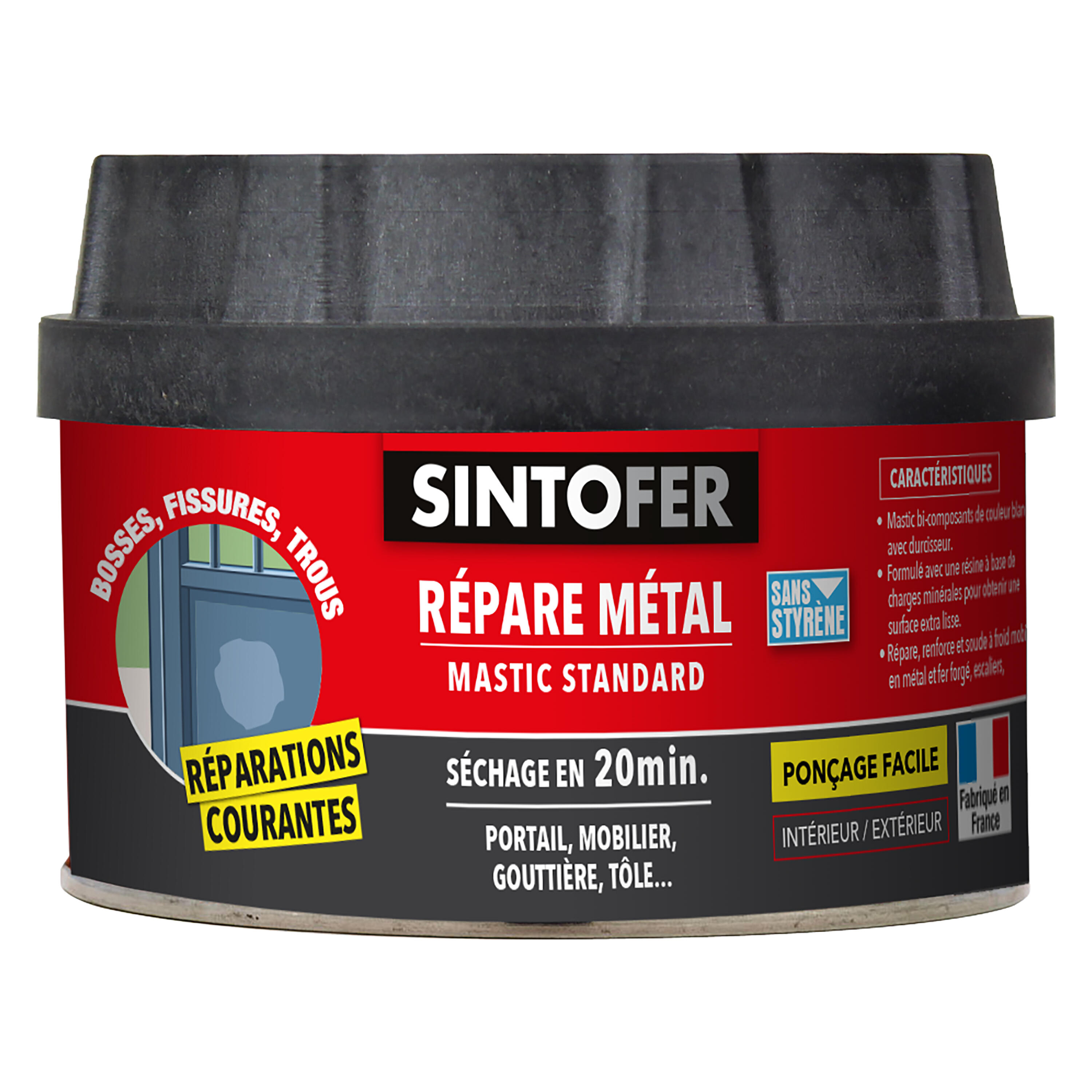 Mastic Répare Métal Sintofer SINTO 330 g blanc | Leroy Merlin
