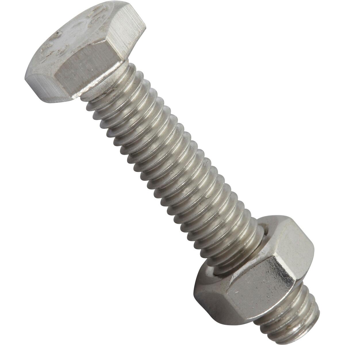 Perno y tornillo métrico en acero inoxidable con cabeza hexagonal y 30 ... Perno y tornillo métrico en acero inoxidable con cabeza hexagonal y 30 ...