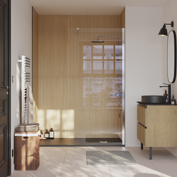 Carrelage mur intérieur effet strié bois beige Ipala l.59.6 x L.119.4 ...