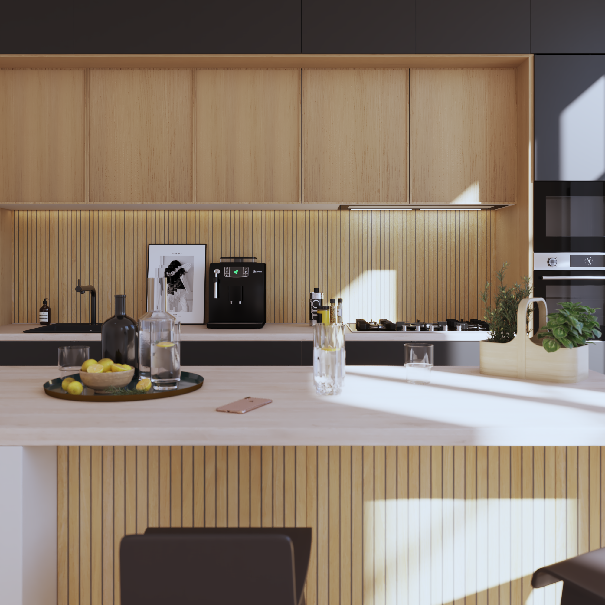 Carrelage mur intérieur effet strié bois beige Ipala l.59.6 x L.119.4 ...