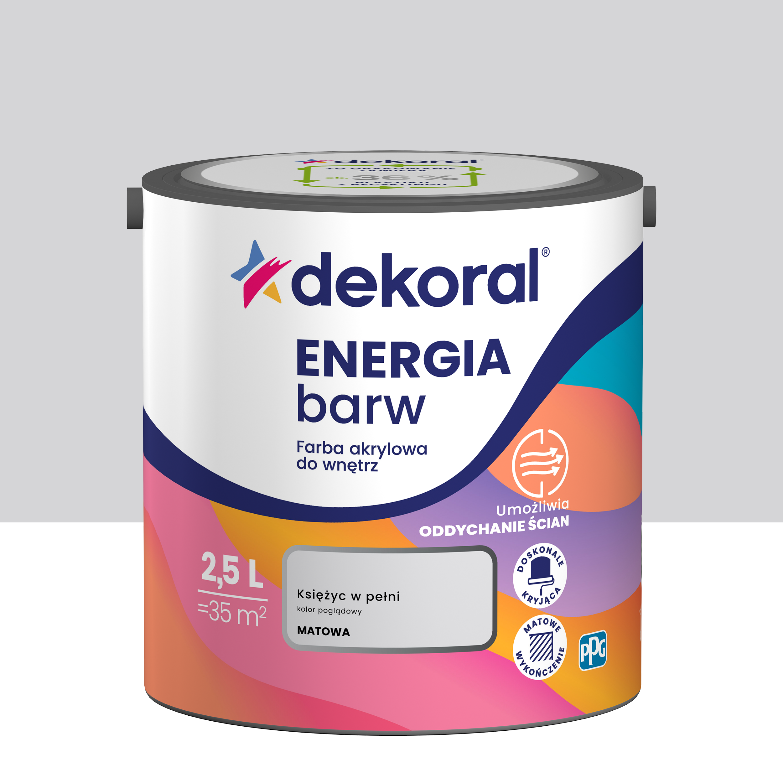 Farba Dekoral Energia Barw Księżyc w pełni 2.5 l - Leroy Merlin