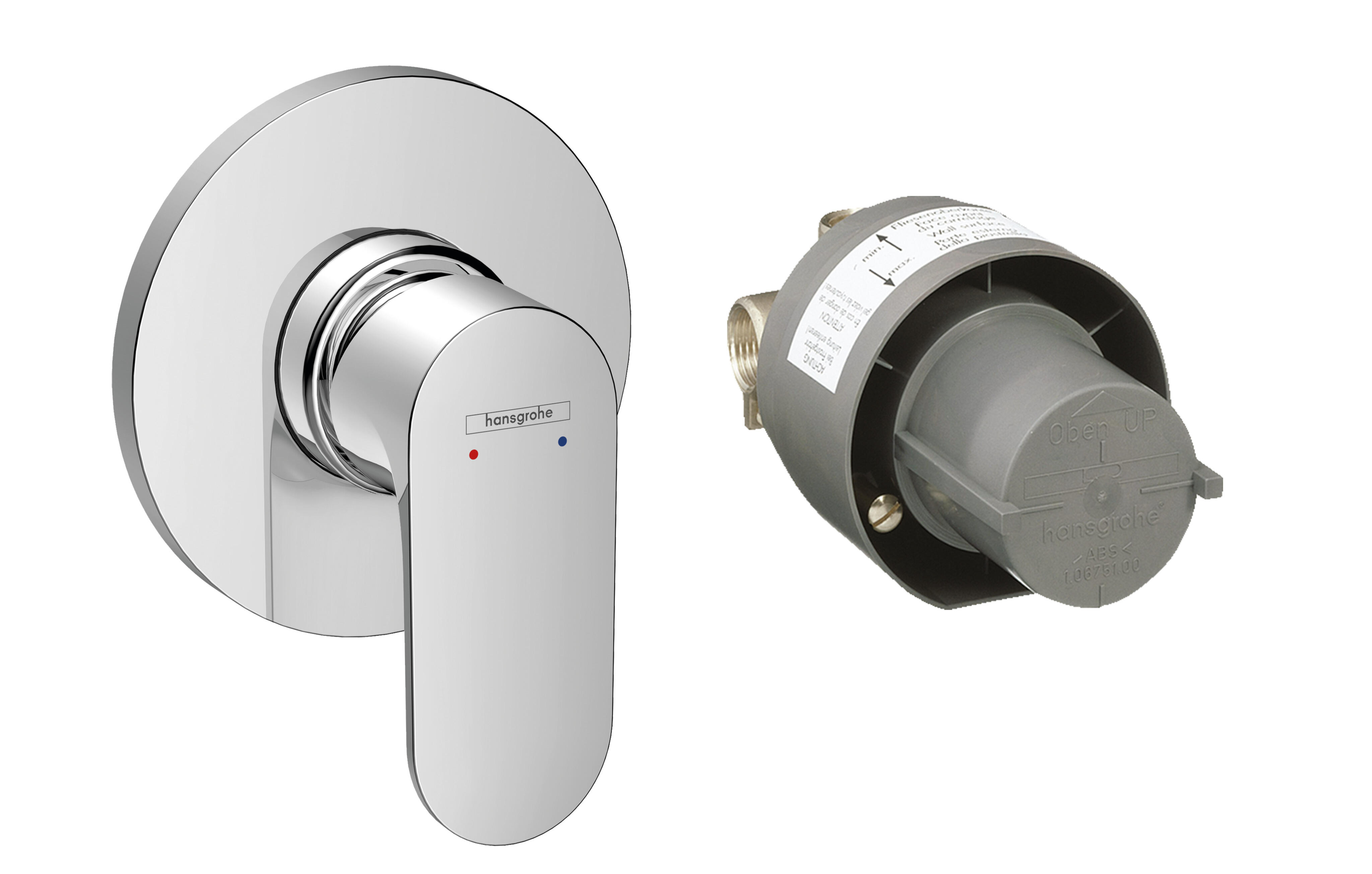 Rubinetto per doccia monocomando Stamis cromo lucido HANSGROHE | Leroy ...