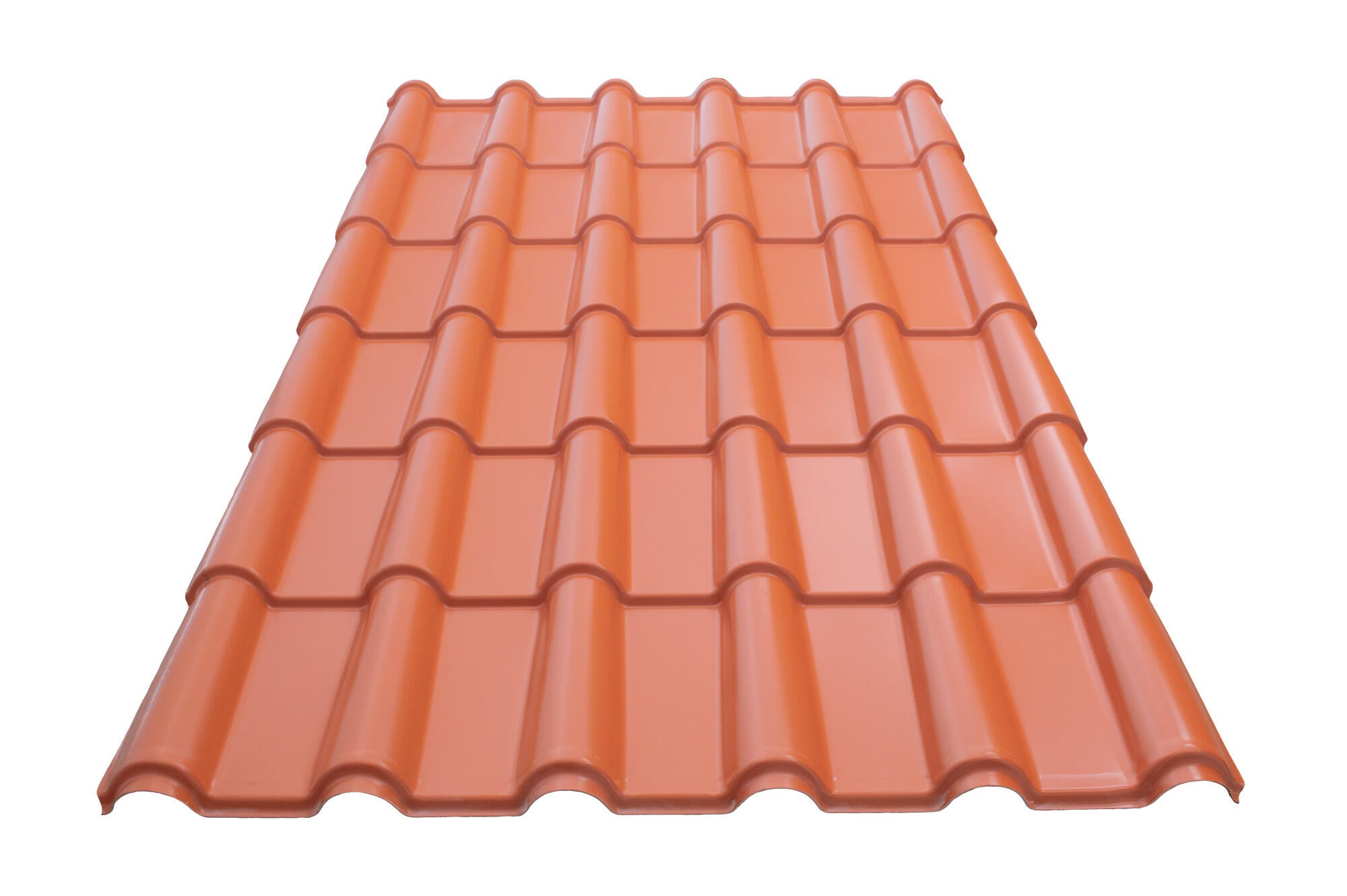 Feuille imitation tuile PVC ondulé marron l.1170 x L.1840mm RENOLIT ...