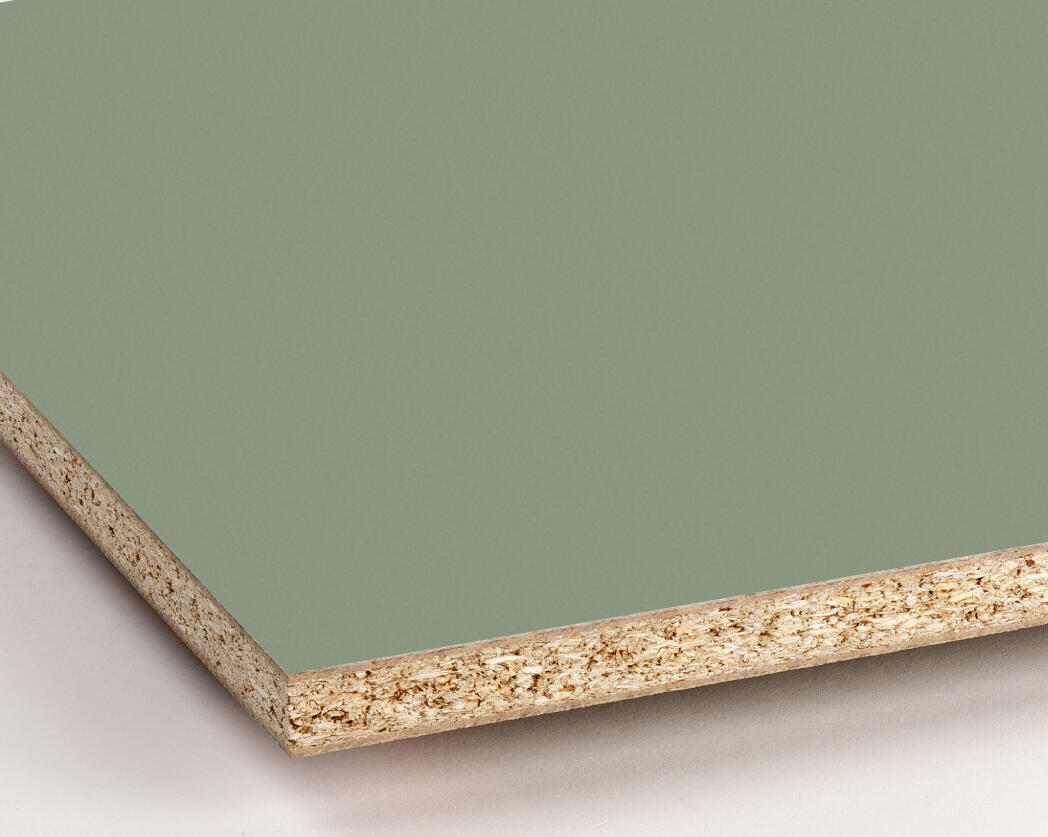 Tablero aglomerado de melamina verde arcilla 122x244x1 cm ...