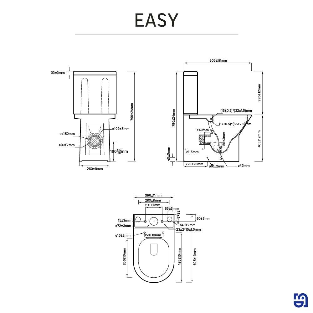 Pack WC SENSEA EASY con tapa amortiguada | Leroy Merlin