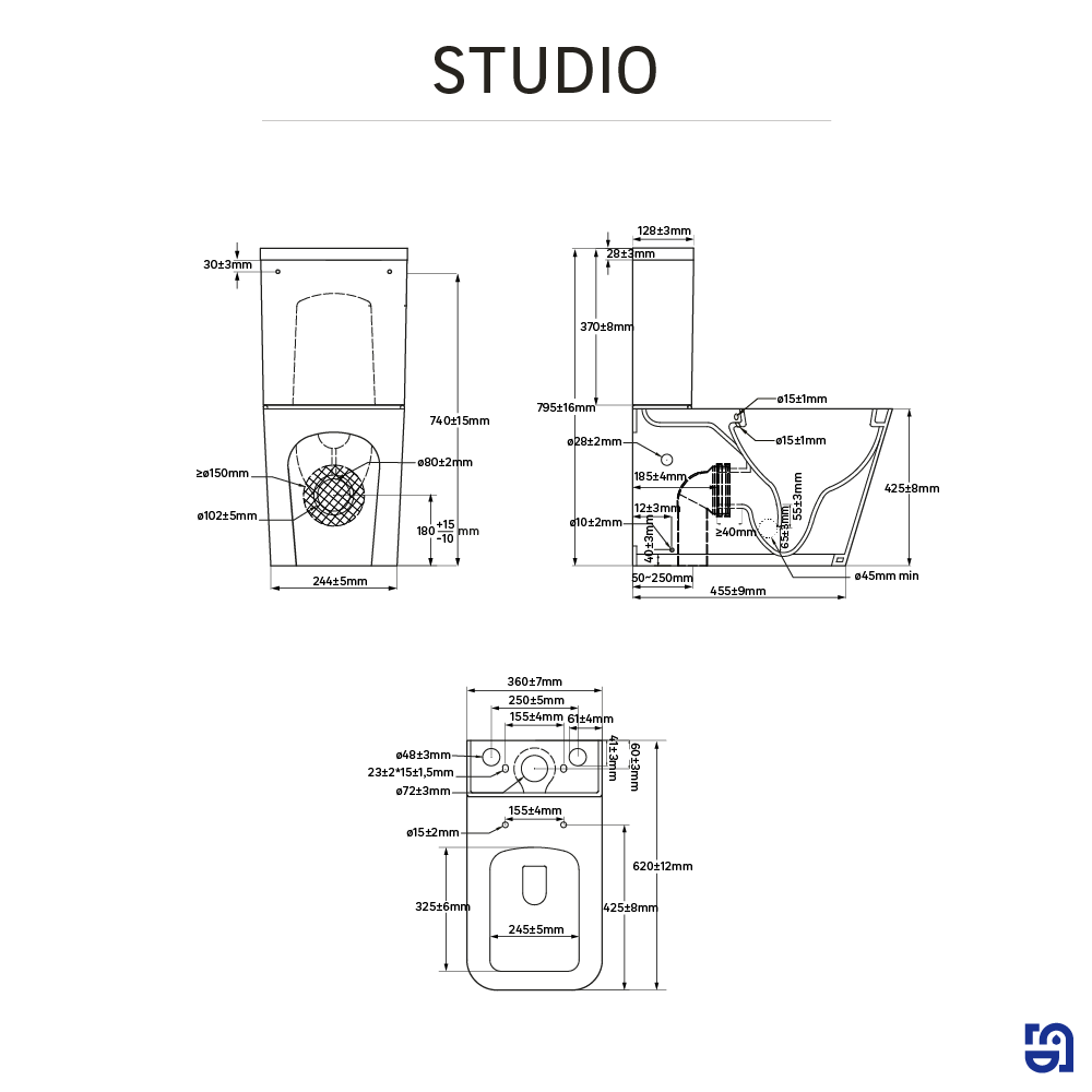 Pack WC SENSEA STUDIO con tapa amortiguada blanco | Leroy Merlin