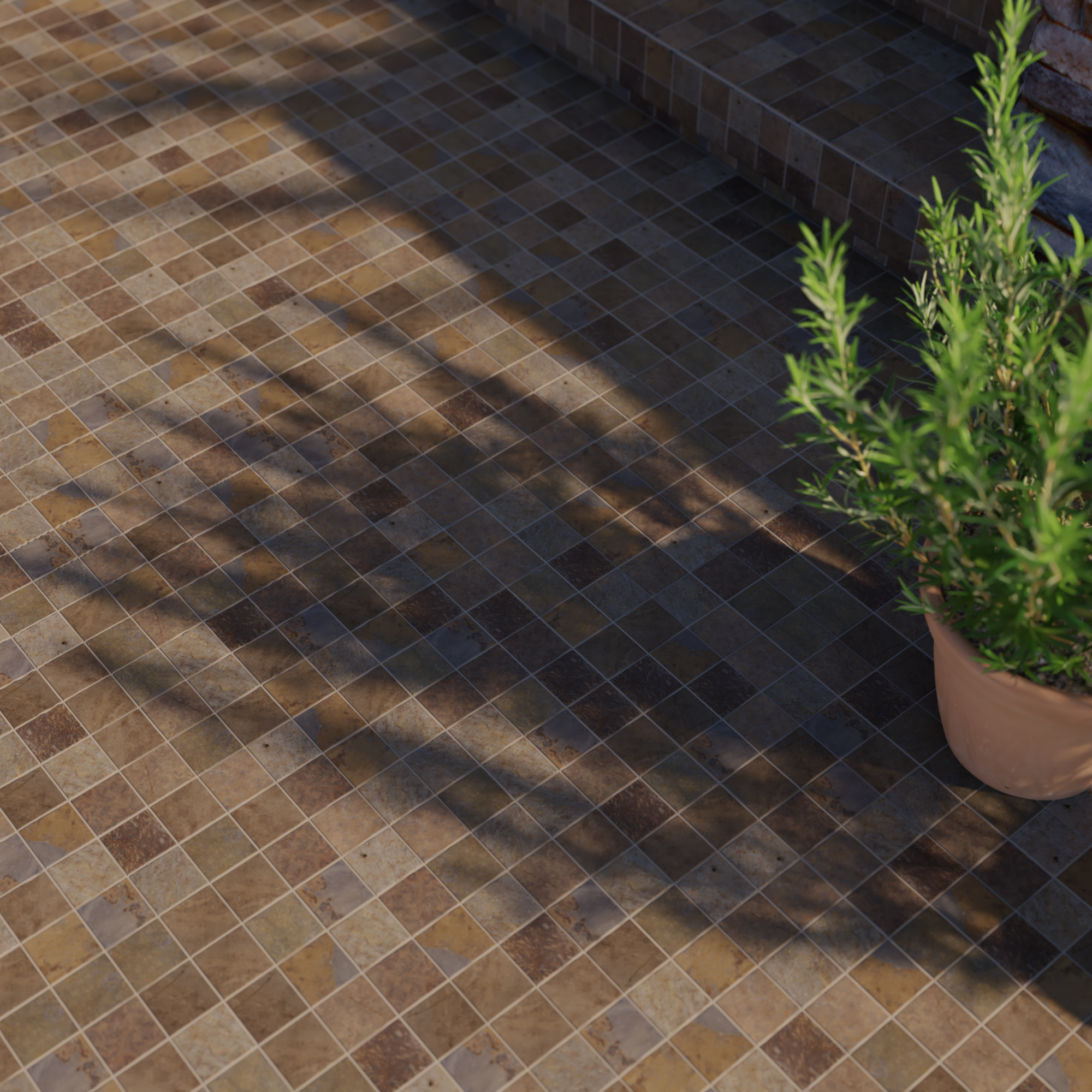 1 plaque de mosaïque sol / mur Alcan grès cérame effet pierre ...