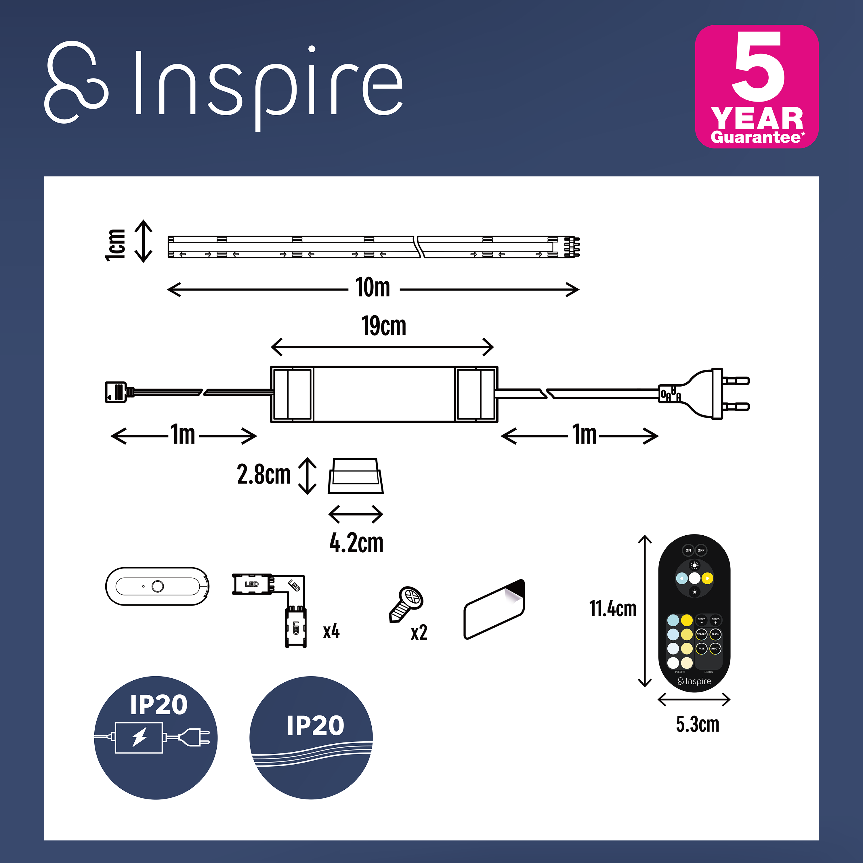 Tira LED Cutflexi INSPIRE 10000 lm luz blanco neutro 10 m IP20 | Leroy ...