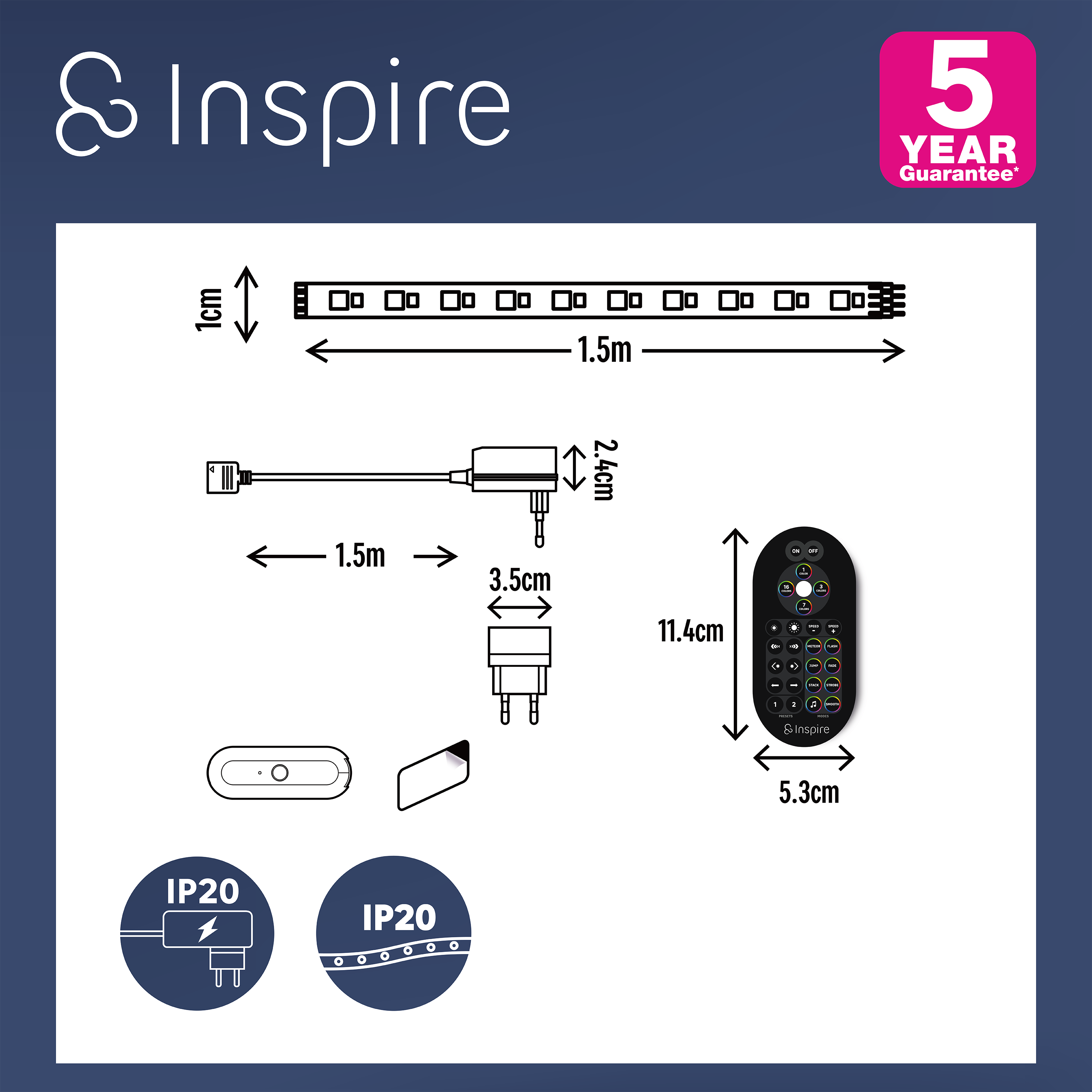 Kit tira LED Cutflexi INSPIRE 930 lm luz blanco neutro 1.5 m IP20 ...