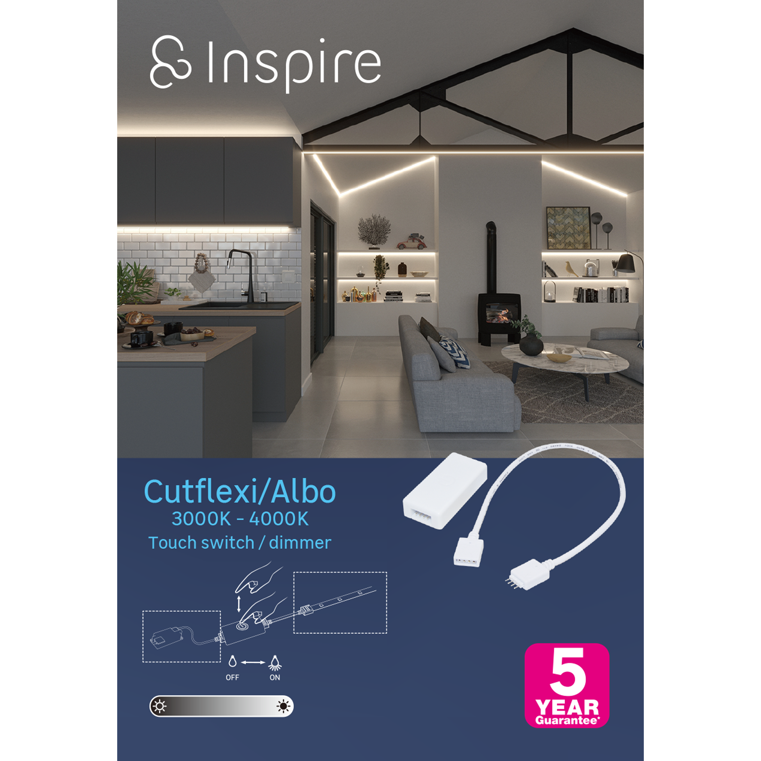 Interrupteur ON / OFF tactile pour Ruban LED Cutflexi ou Albo INSPIRE ...