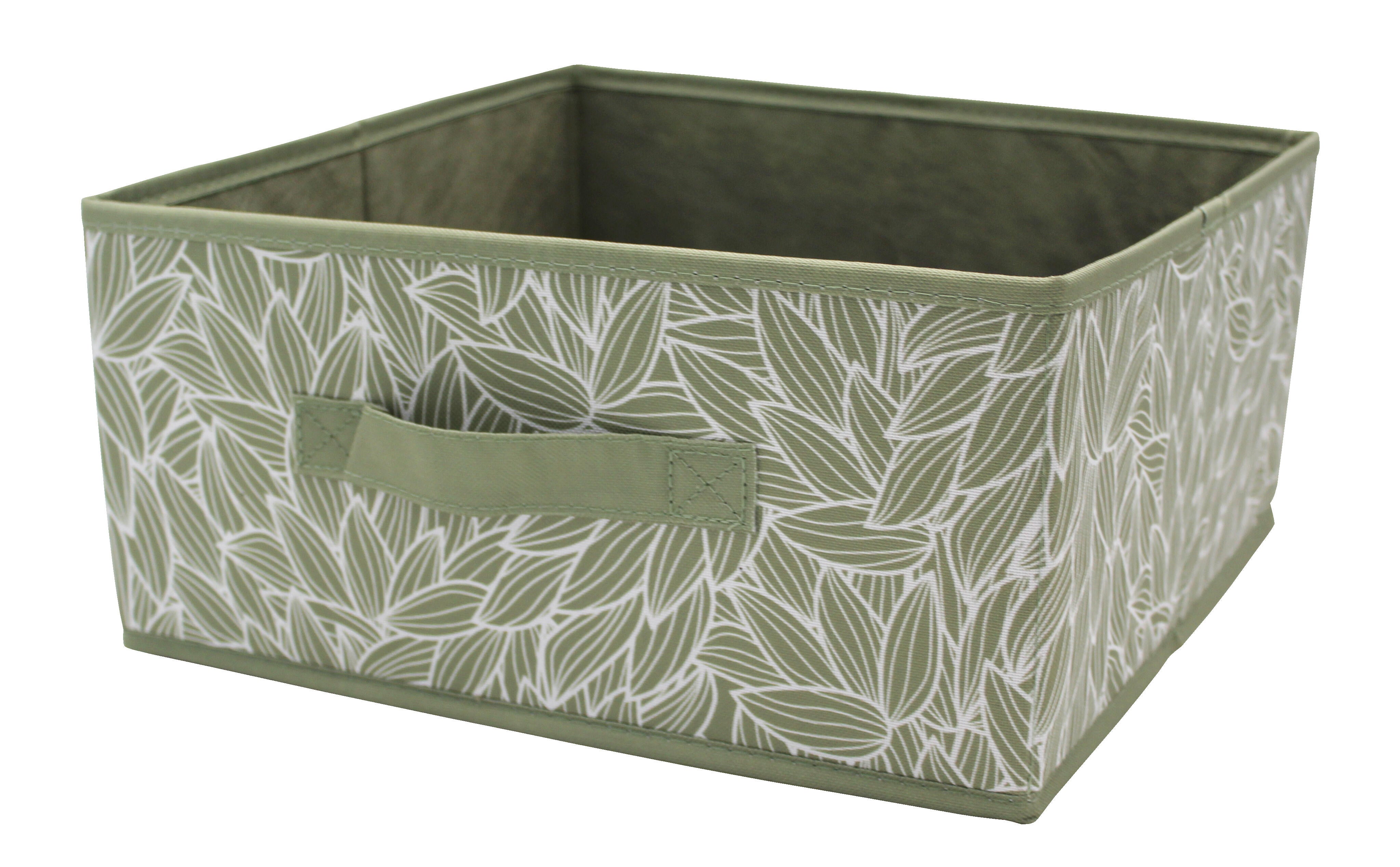 Panier BOX & BEYOND motif végétal H.15 x l.31 x P.31 cm | Leroy Merlin