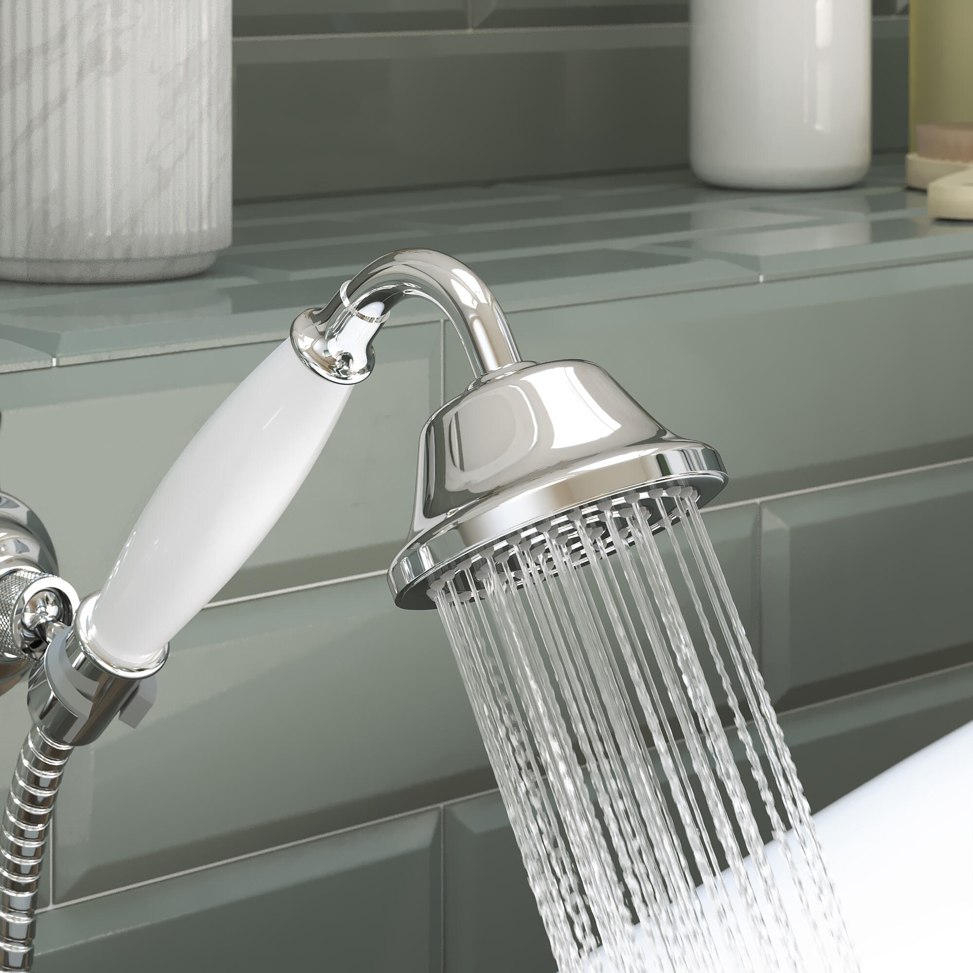 Pommeau de douche 1 jet, SENSEA Charm chromé | Leroy Merlin