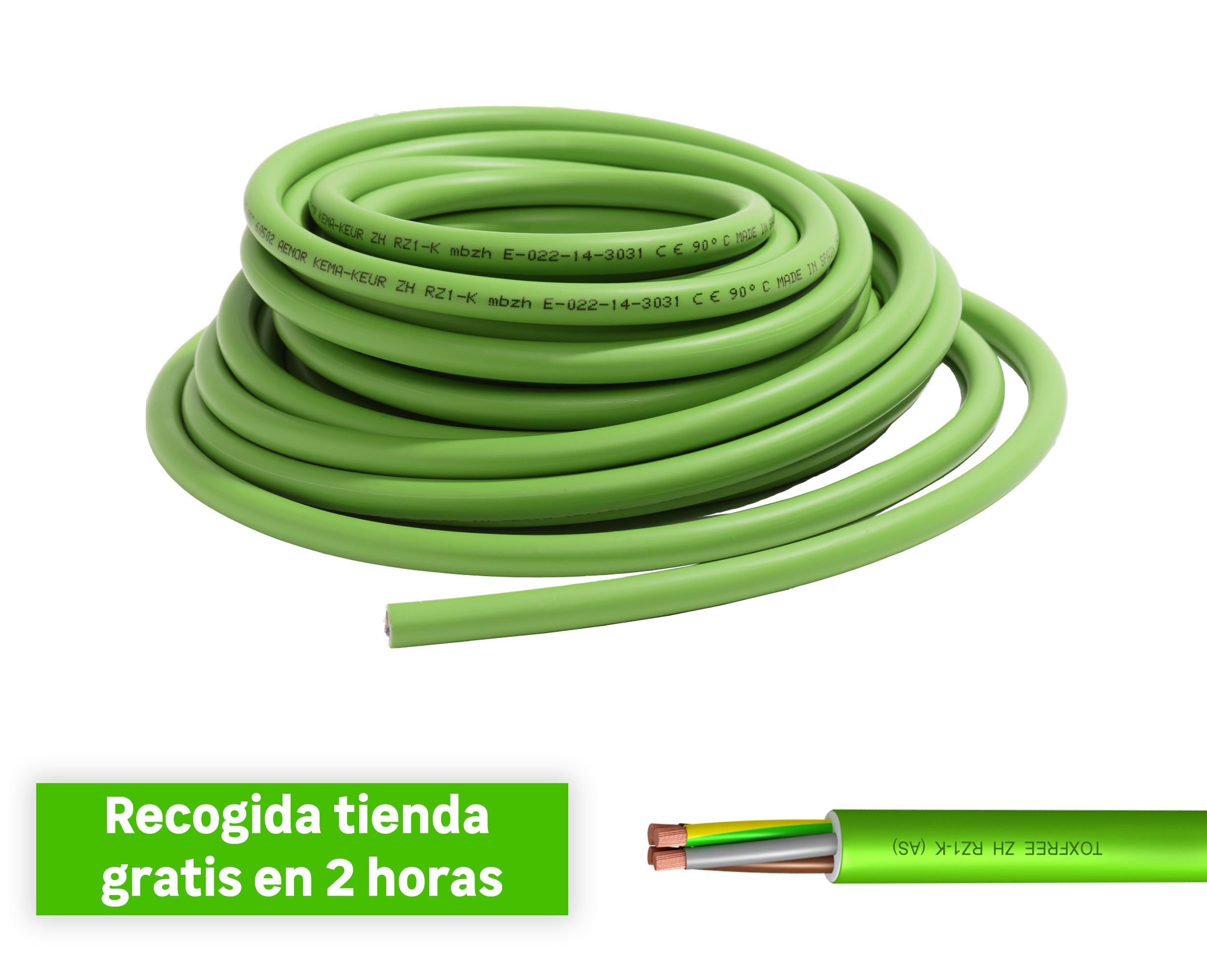 Cable corte rz1k 3x10 mm verde | Leroy Merlin