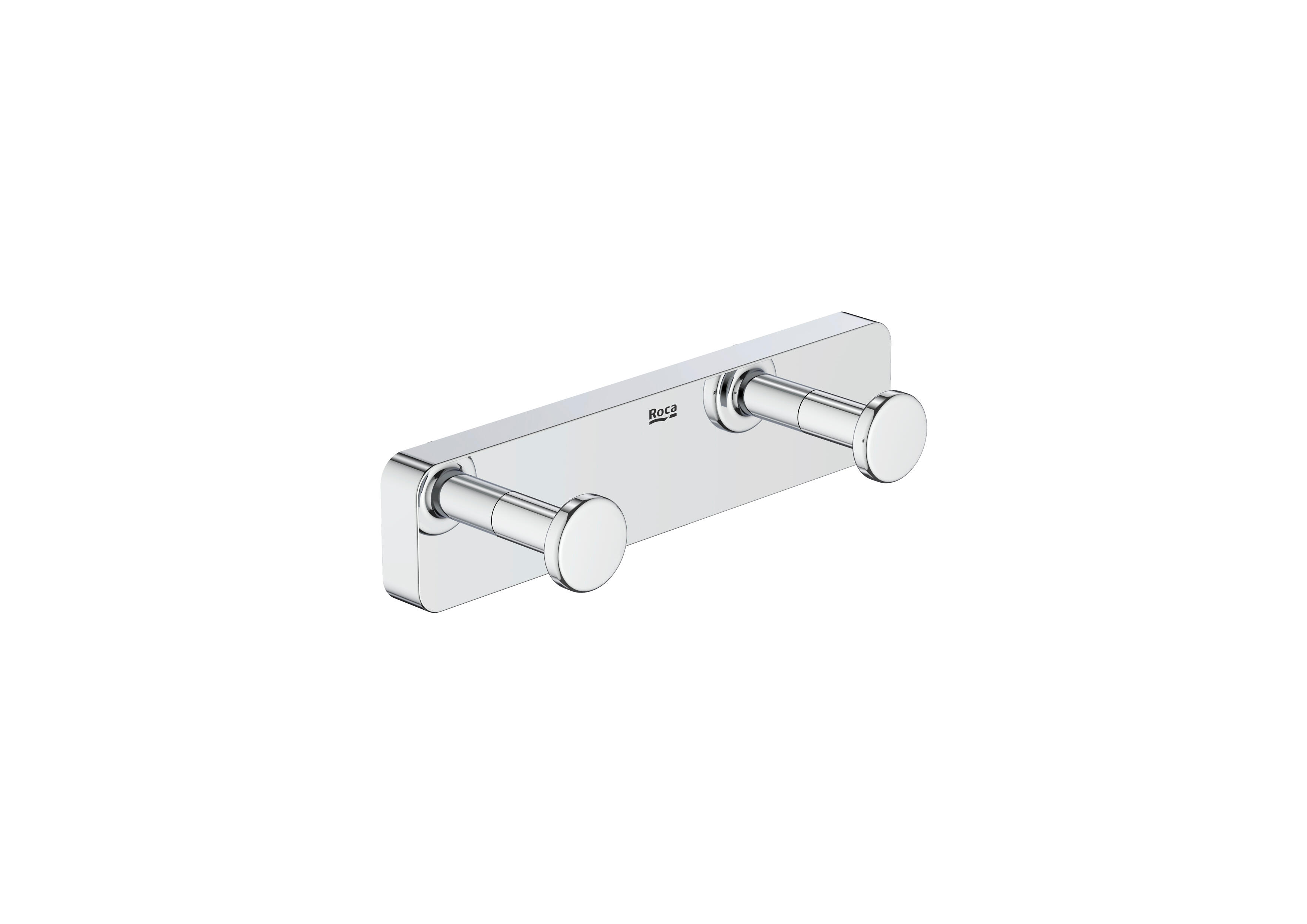 Perchero de pared acero inoxidable gris con 2 ganchos | Leroy Merlin