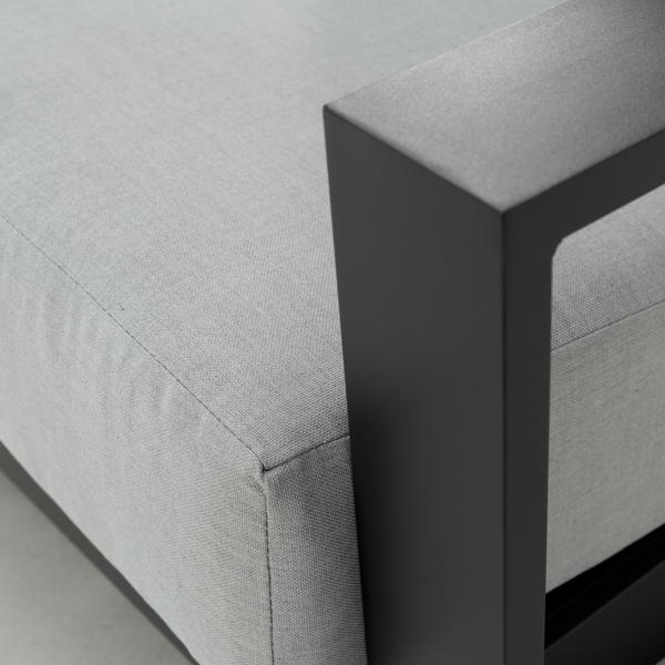 Sofá de jardín NATERIAL Athena de aluminio gris | Leroy Merlin