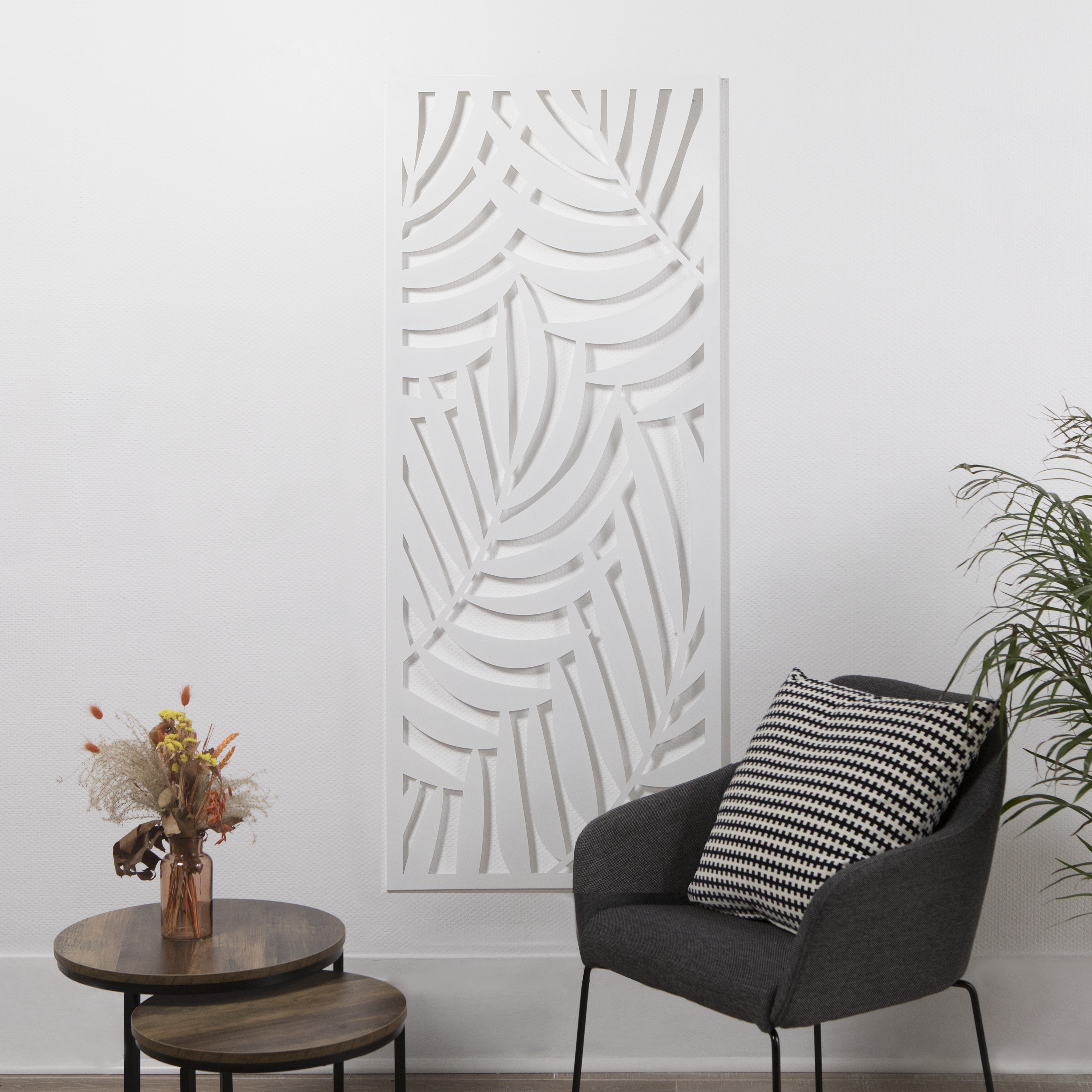 Panel translúcido Nature de acero blanco 60 x 150 cm | Leroy Merlin