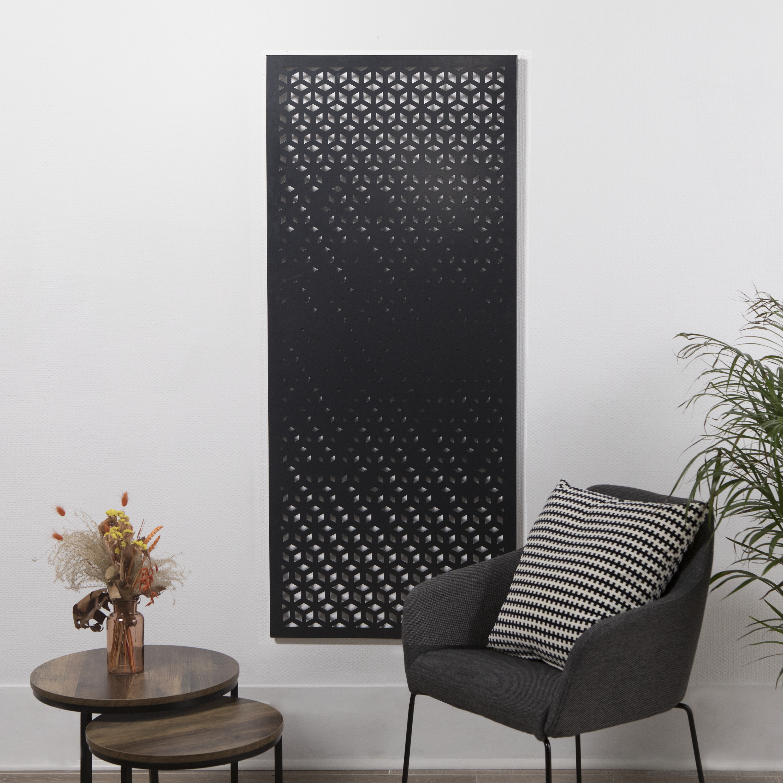 Panel translúcido Design de acero gris 60 x 150 cm | Leroy Merlin