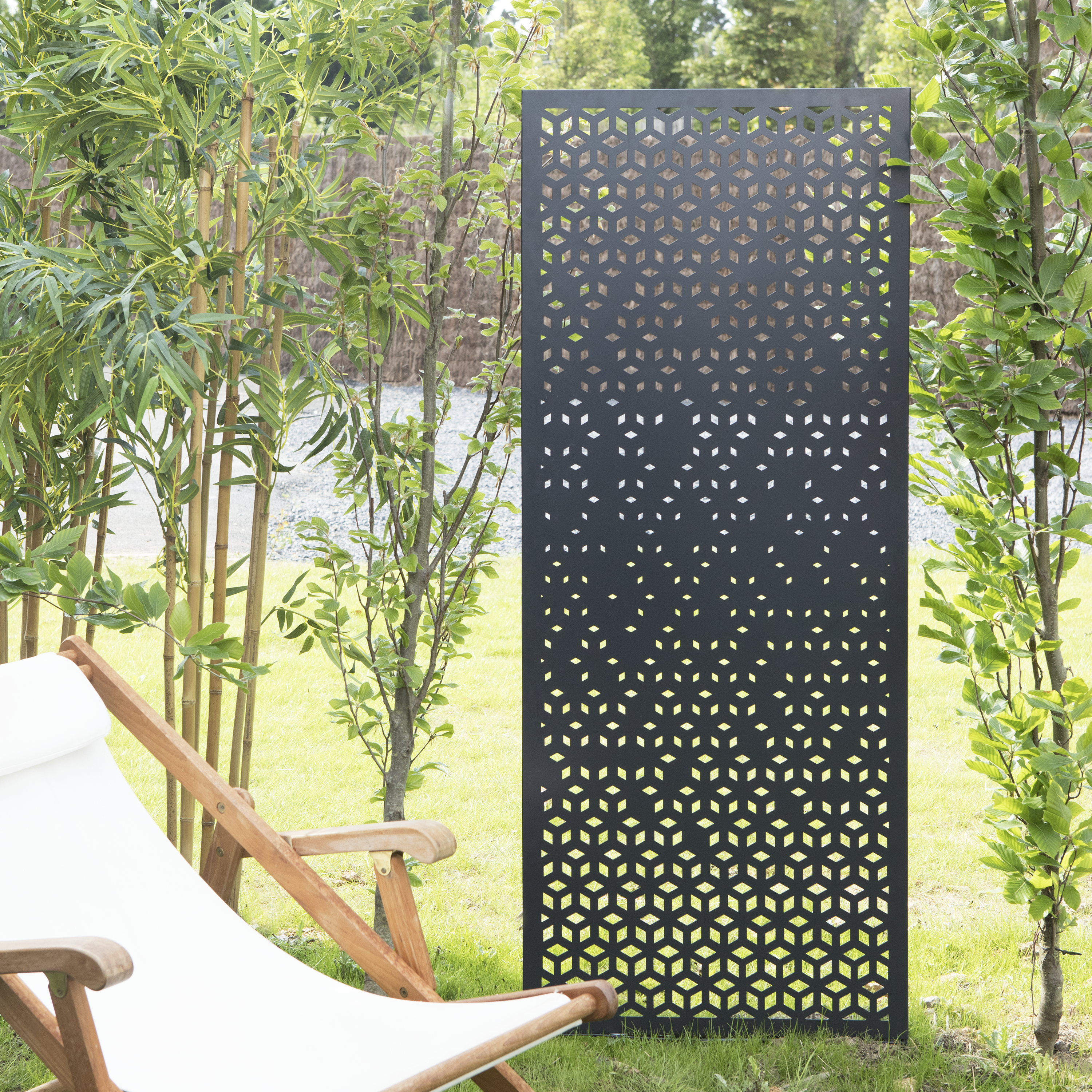 Panel translúcido Design de acero gris 60 x 150 cm | Leroy Merlin