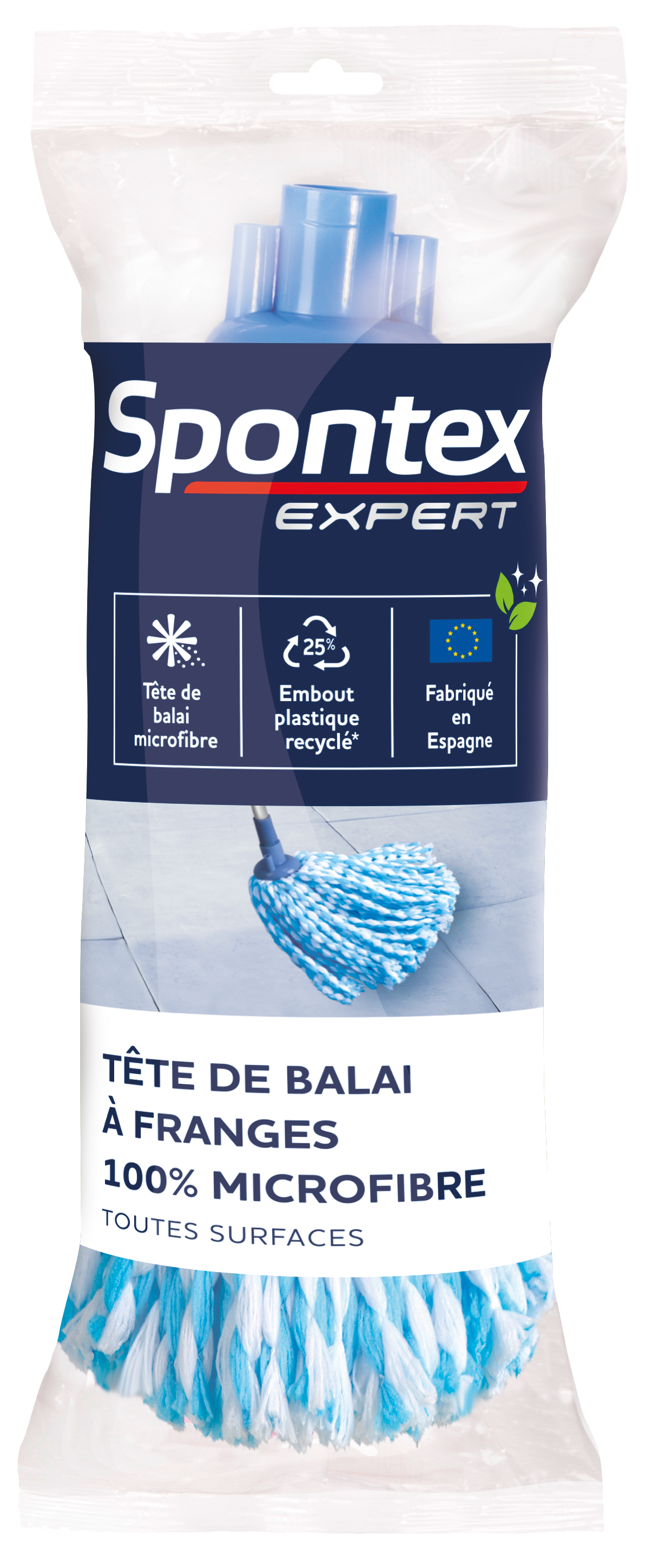 Tête de balai à franges microfibre pour sols SPONTEX EXPERT | Leroy Merlin