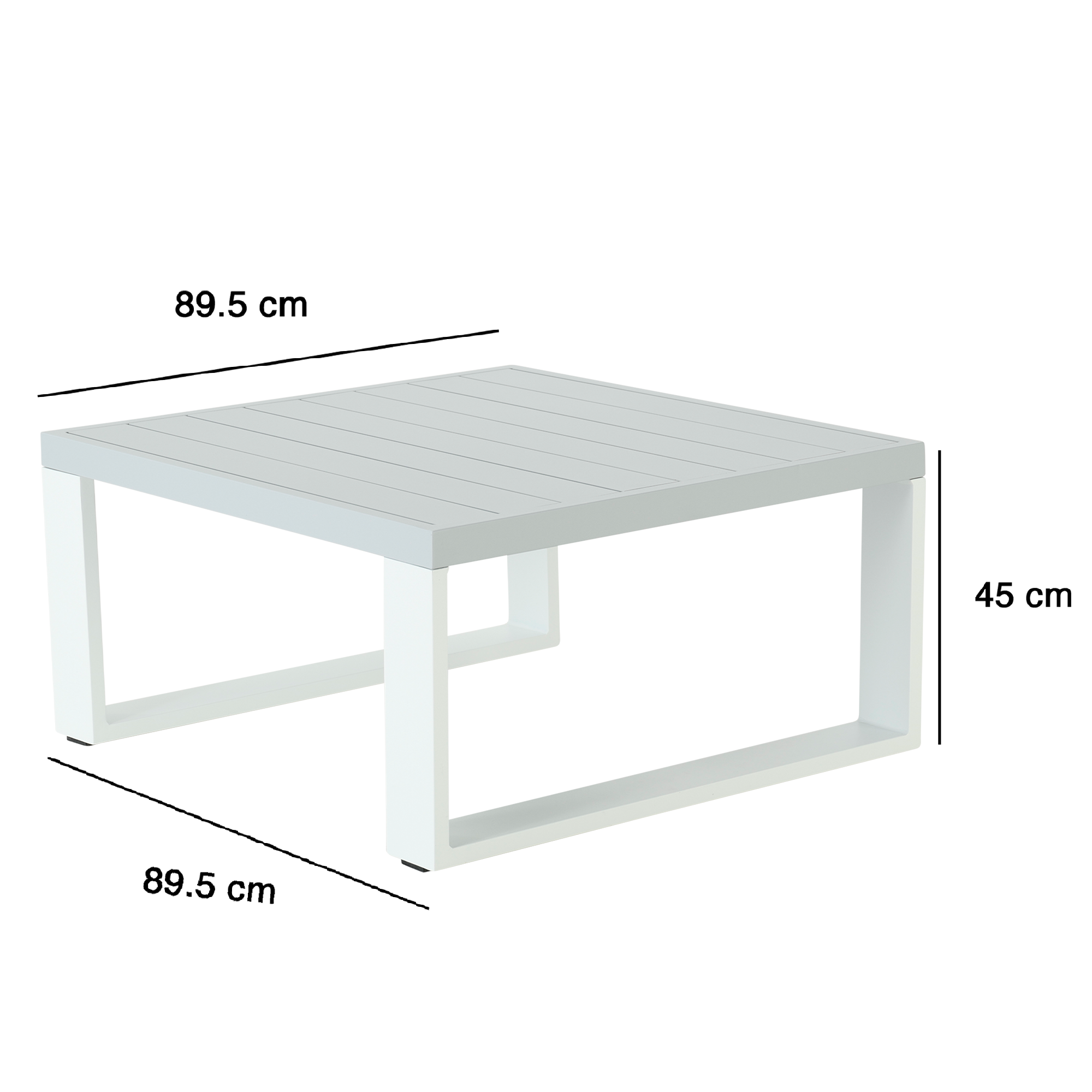 Conjunto esquinero de jardín NATERIAL Athena de aluminio blanco para 6 ...