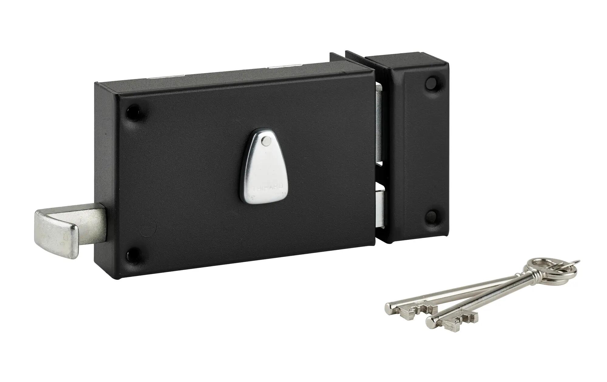 Serrure en applique THIRARD, 140 x88mm, à tirage, horizontal, ouverture ...