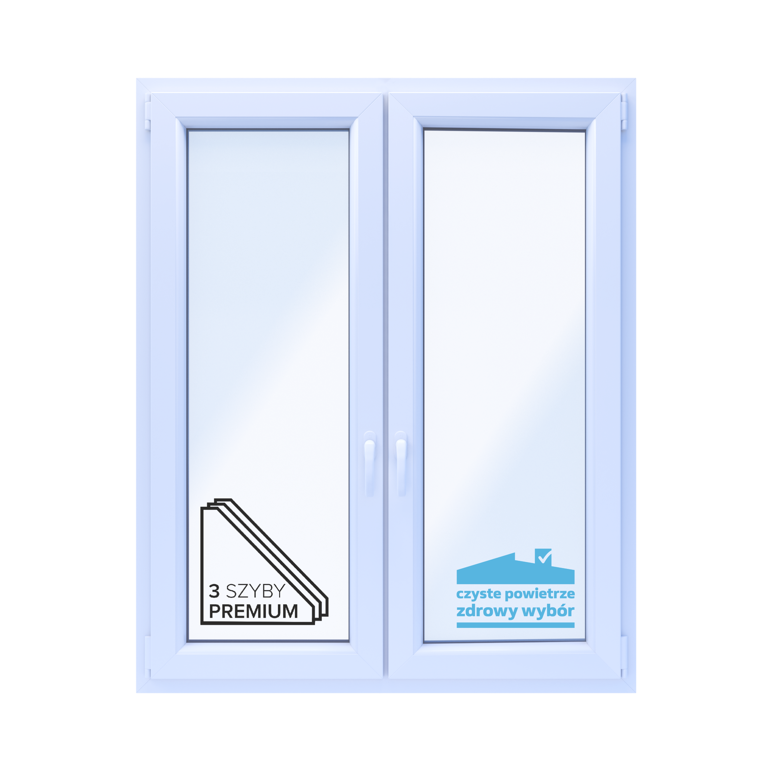 Okno PCV 3-szybowe fasadowe O33S białe 1165x1435 otwierane do wewnątrz ...