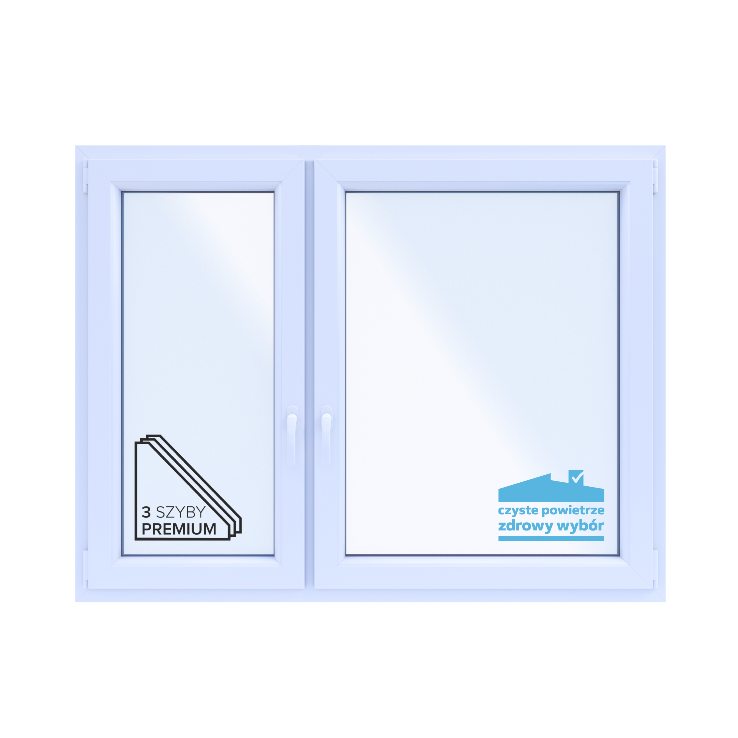 Okno PCV 3-szybowe fasadowe O19 białe 1465x1135 mm otwierane do ...