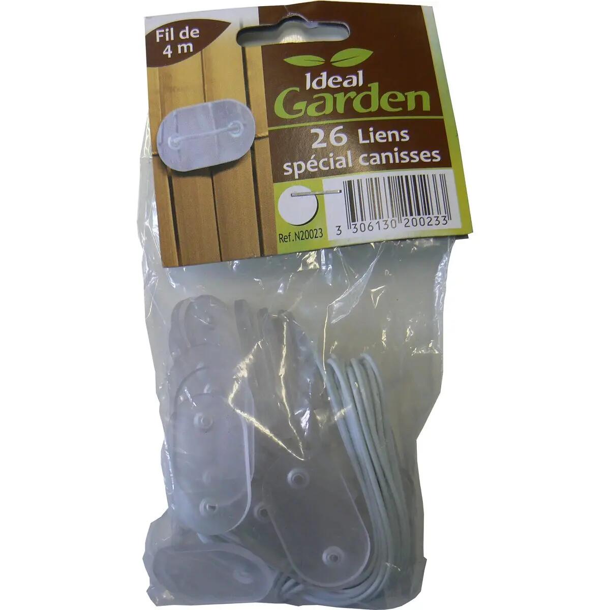 26 attaches canisses + fil pvc blanc/transparent, Ideal Garden | Leroy ...