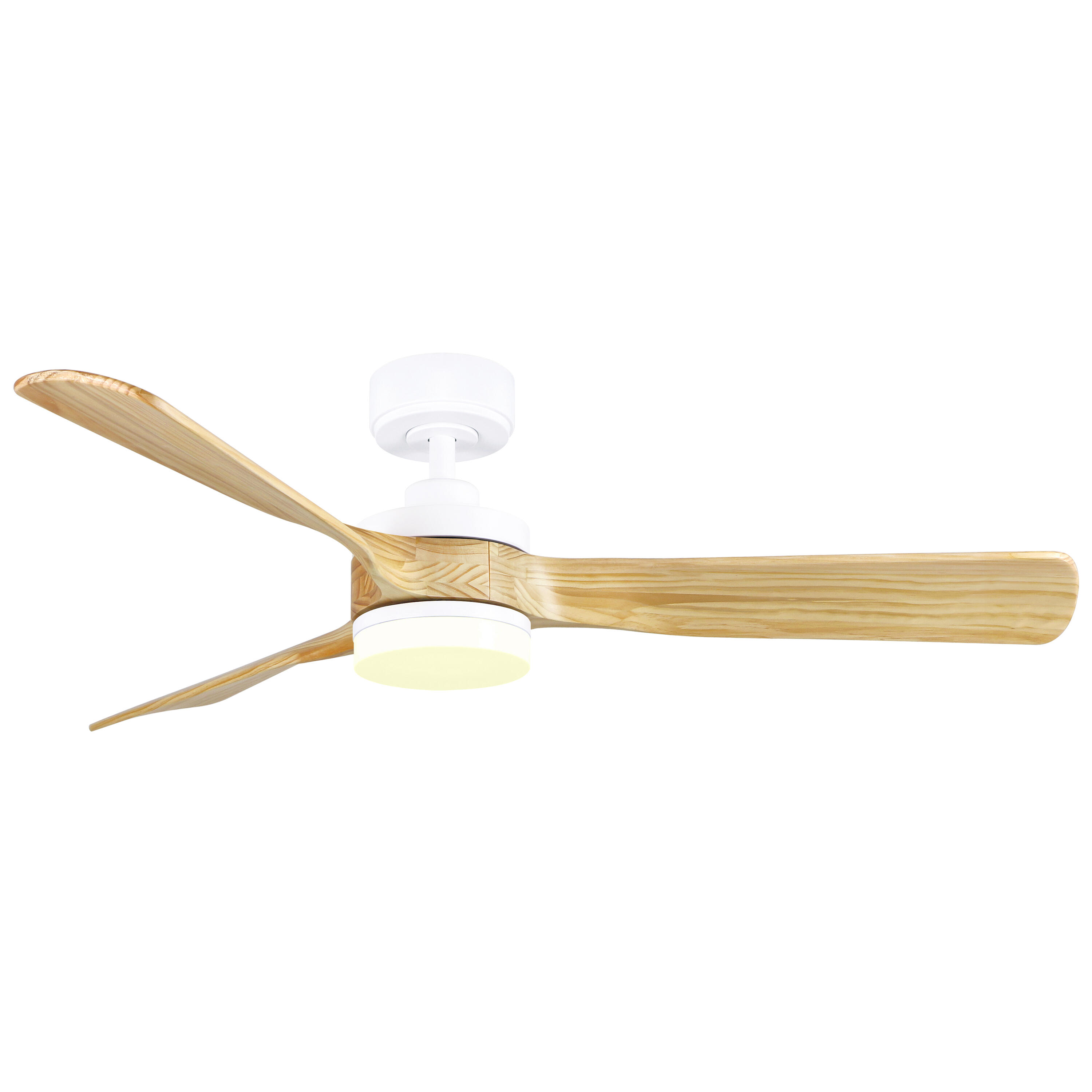 Ventilador de techo con luz motor DC INSPIRE Chris beige, blanco ...