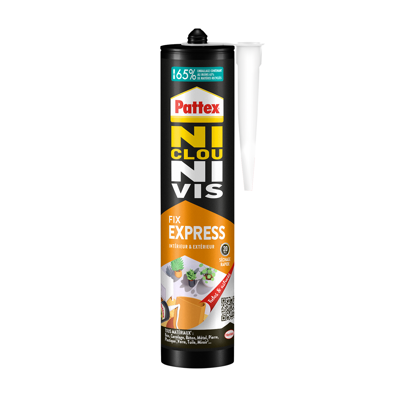 Colle de fixation pâte MS polymère Ncnv fix express PATTEX, 390 g blanc ...